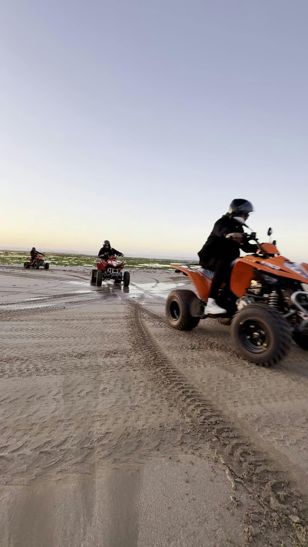 Quad Biking Adventure on Sandy Beach Free Stock Video Footage, Royalty ...