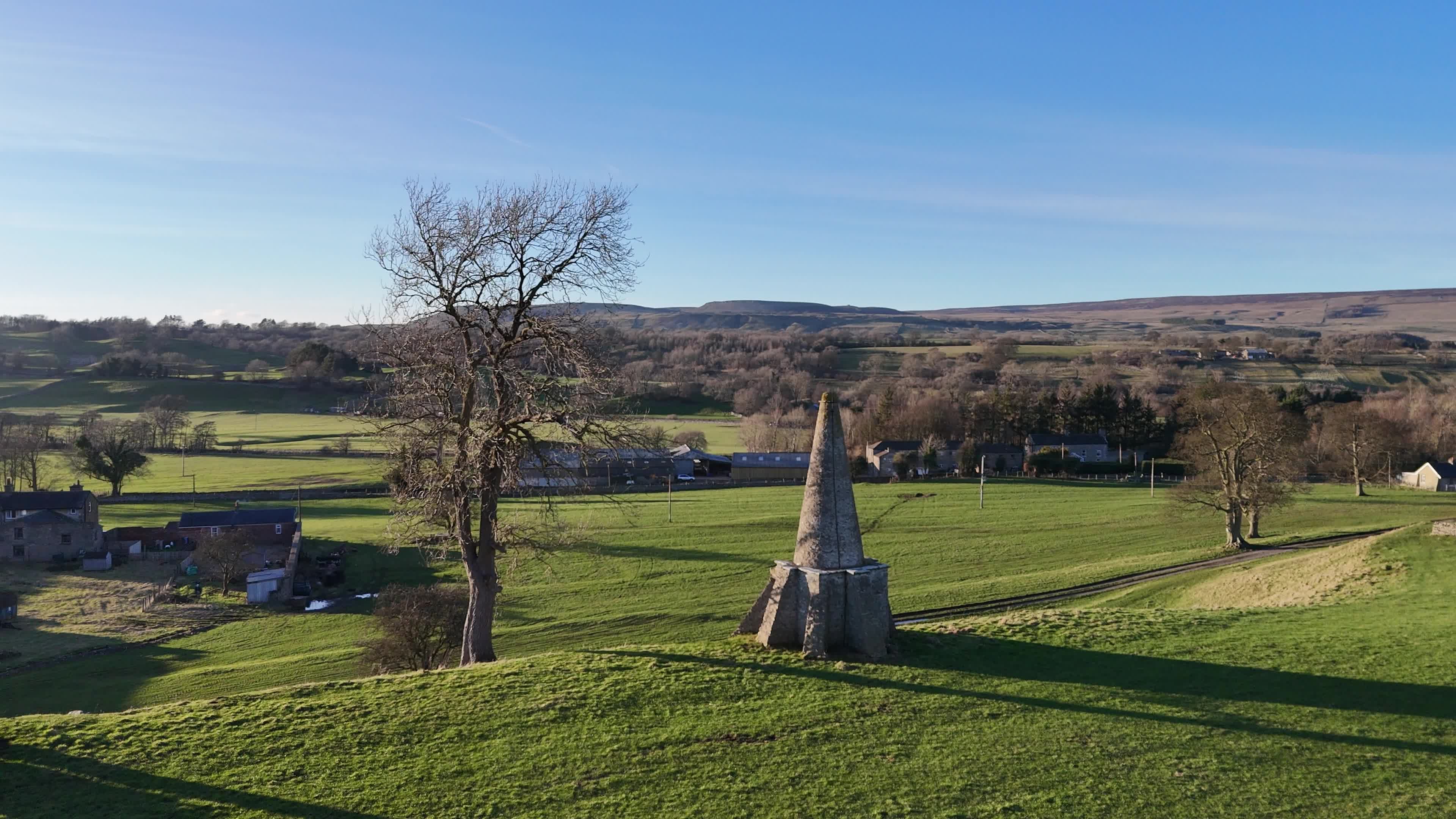 Scenic Rural Countryside with Monument View Free Stock Video Footage ...