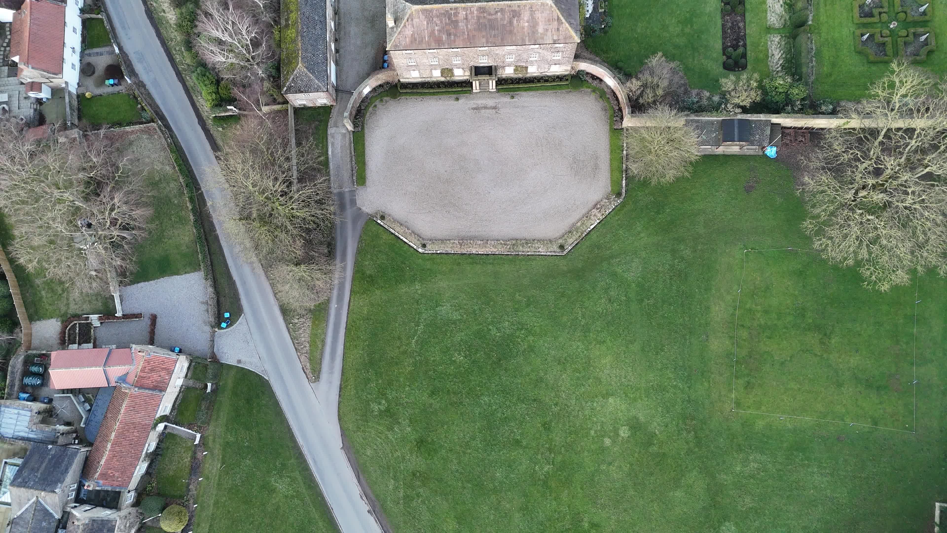 Aerial View of Historic Manor and Gardens Free Stock Video Footage ...