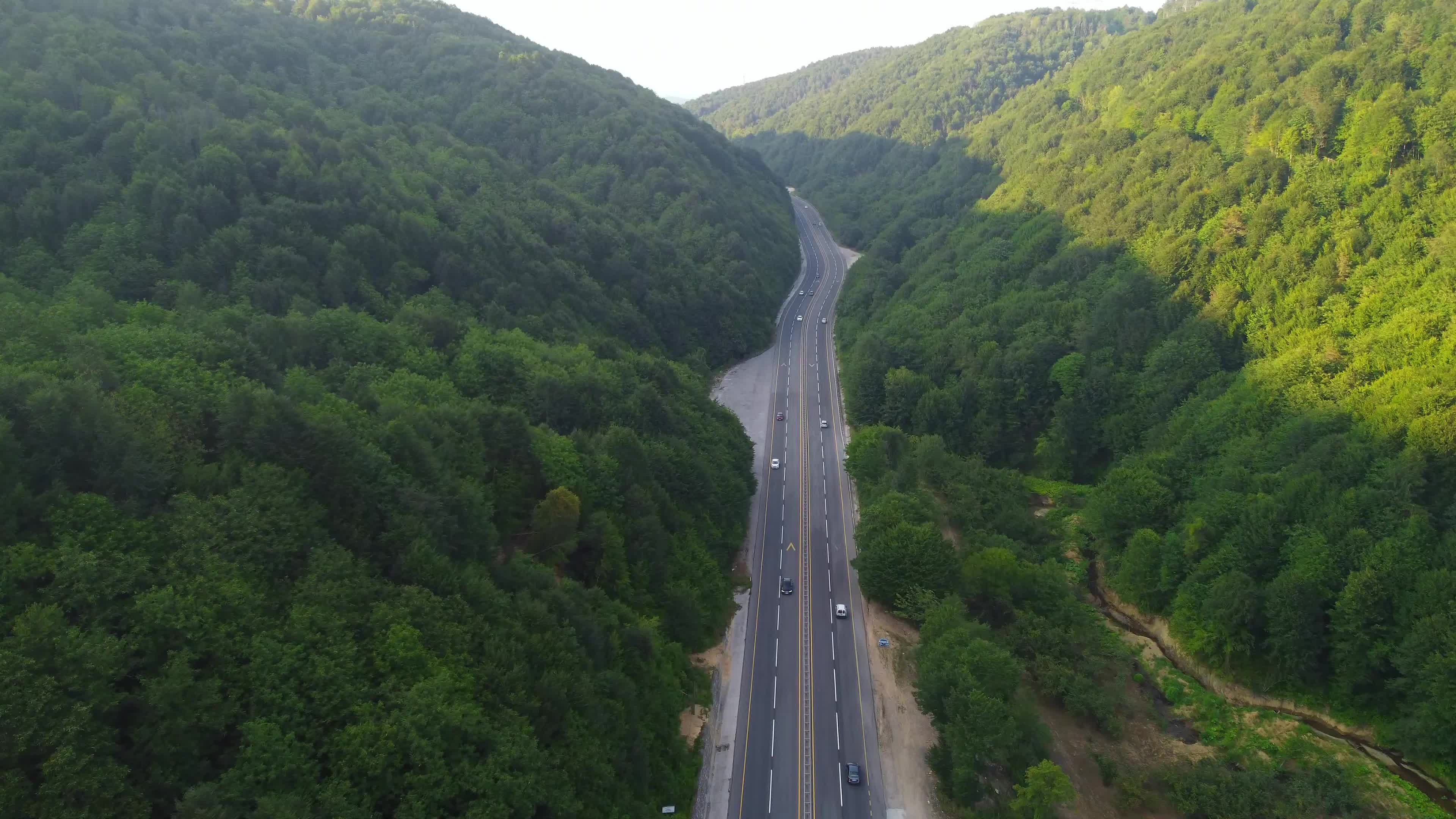Drone Footage of Vehicles Traveling on Highway Free Stock Video Footage ...