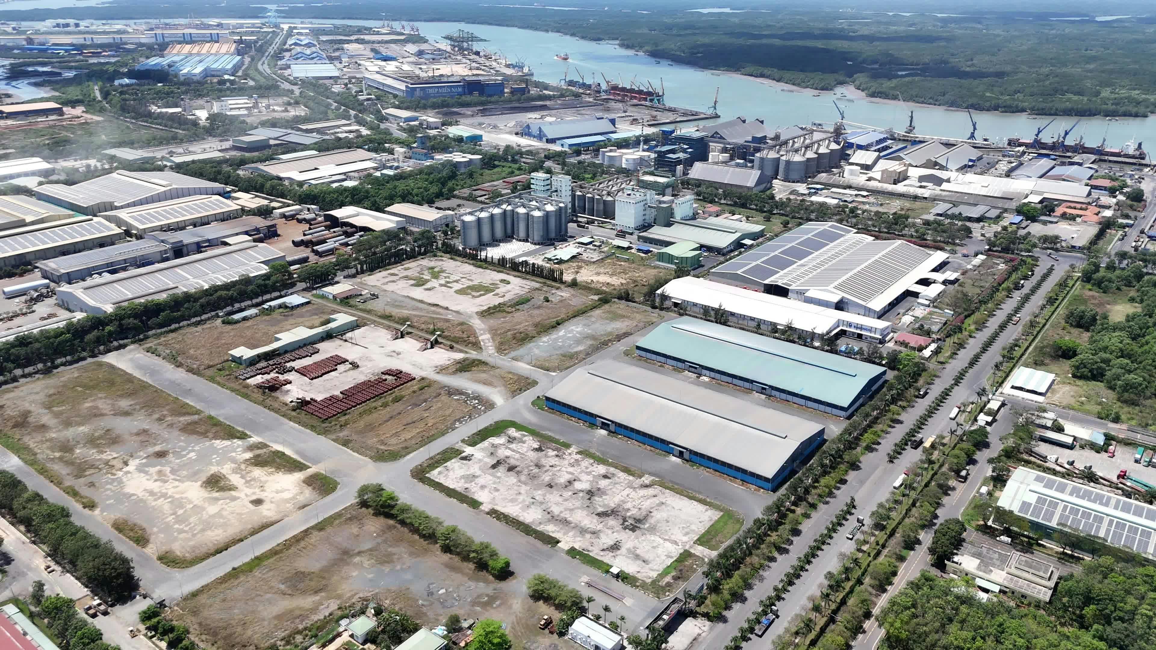 Aerial View of Industrial Area in Oakland Free Stock Video Footage ...