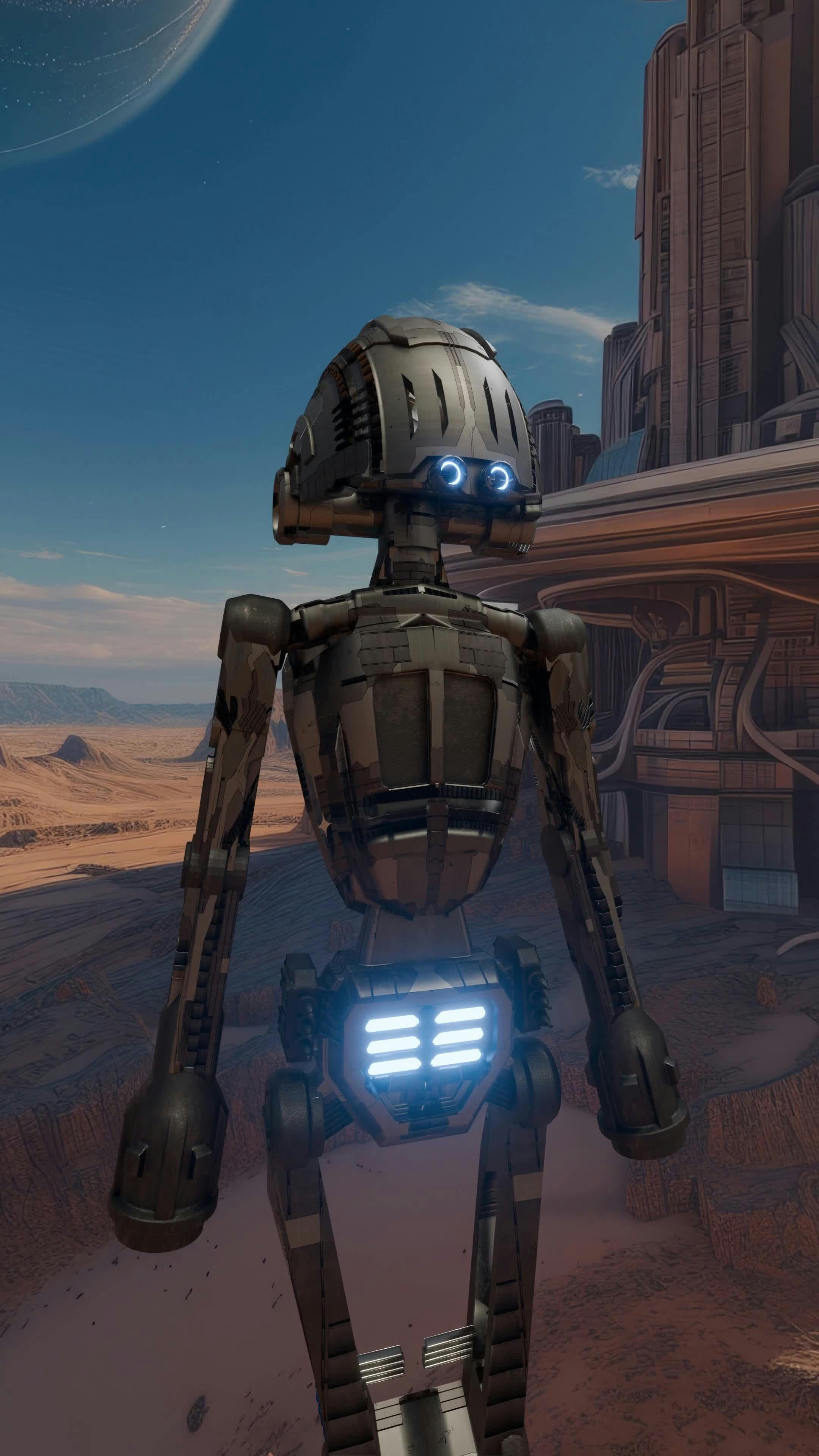 Futuristic Robot Dancing in Space Free Stock Video Footage, Royalty-Free 4K & HD Video Clip