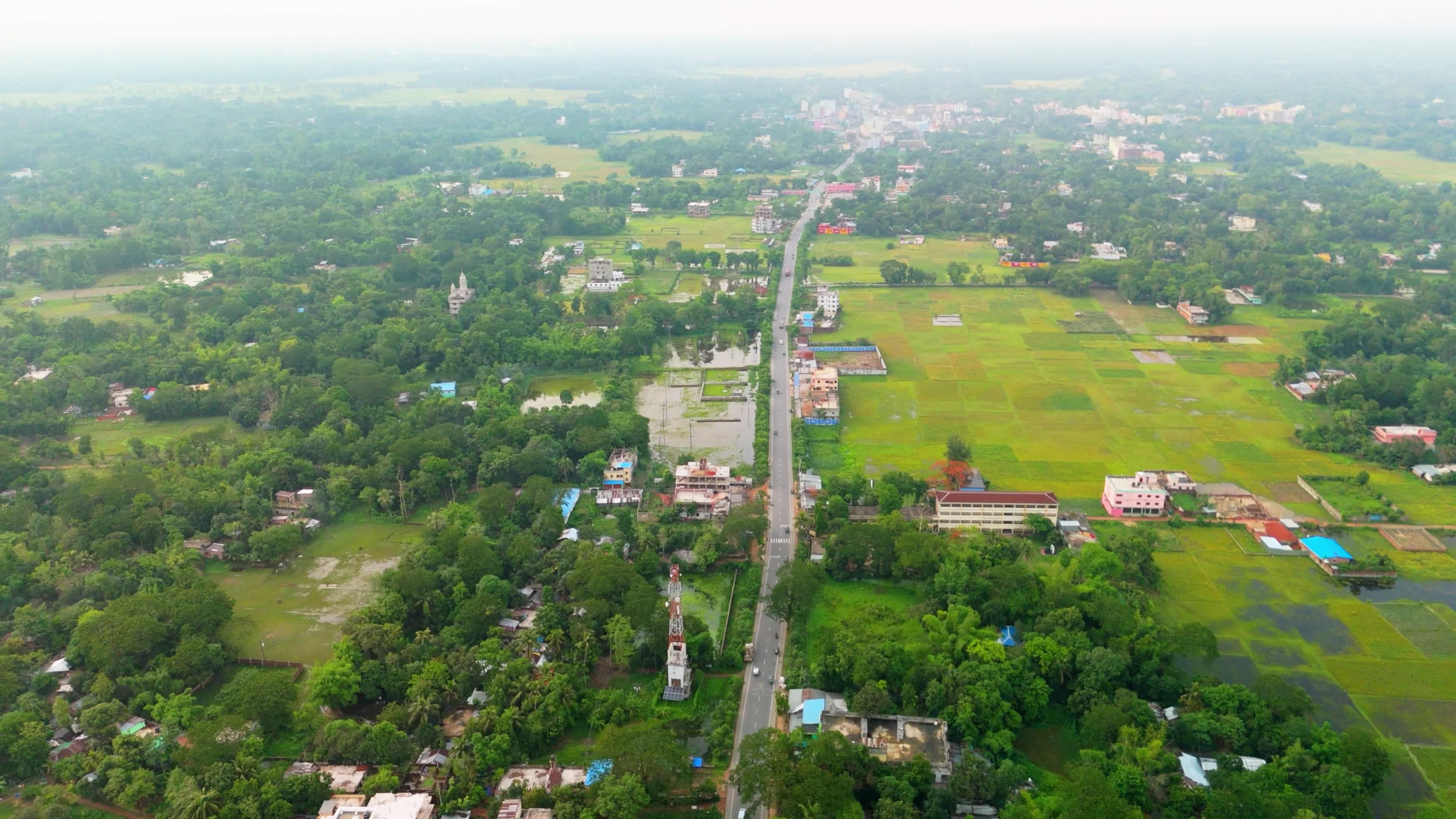 Aerial View of Rural Village in Bangladesh Free Stock Video Footage ...