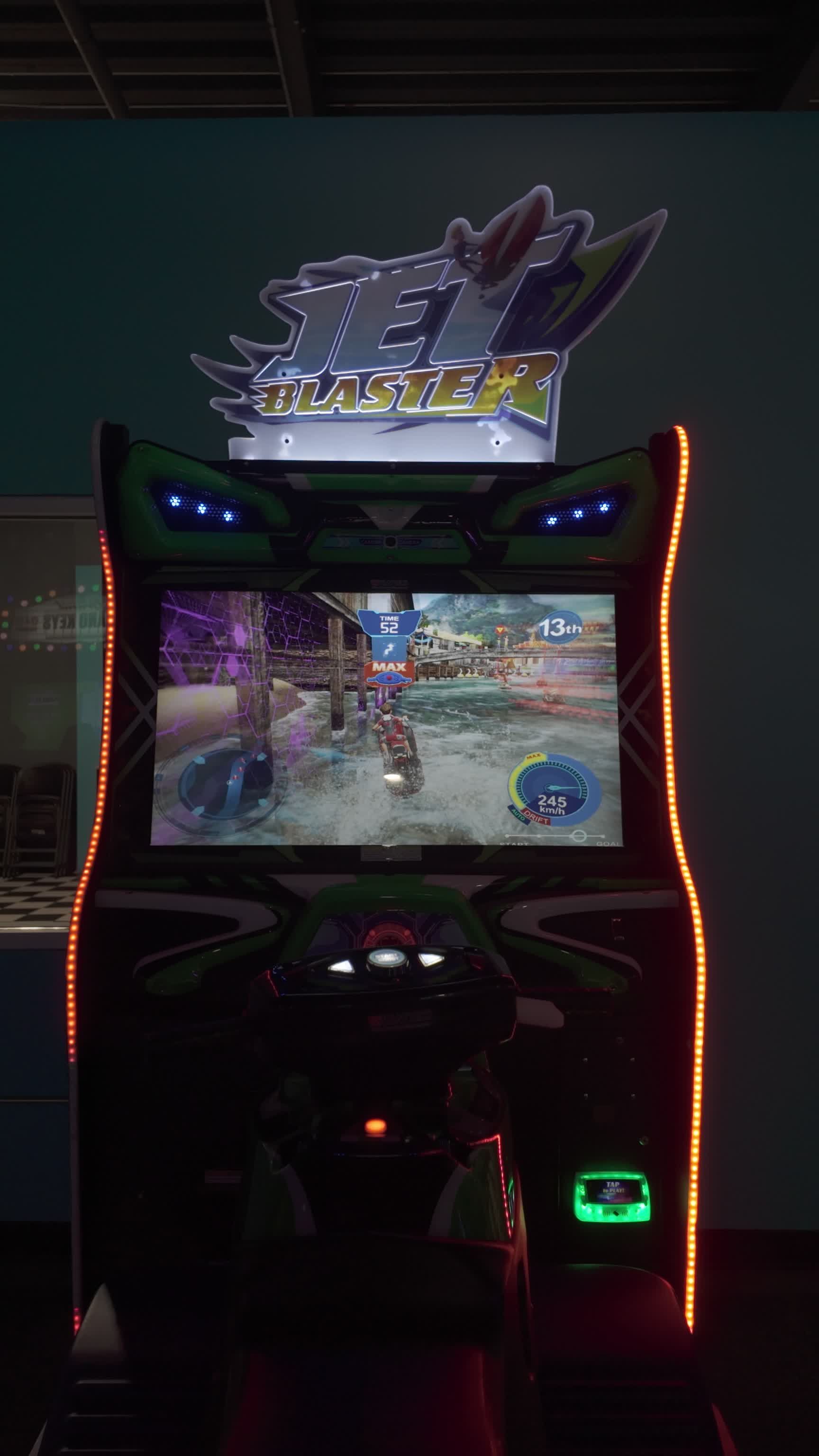 Exciting Neon Arcade Racing Game Experience Free Stock Video Footage ...
