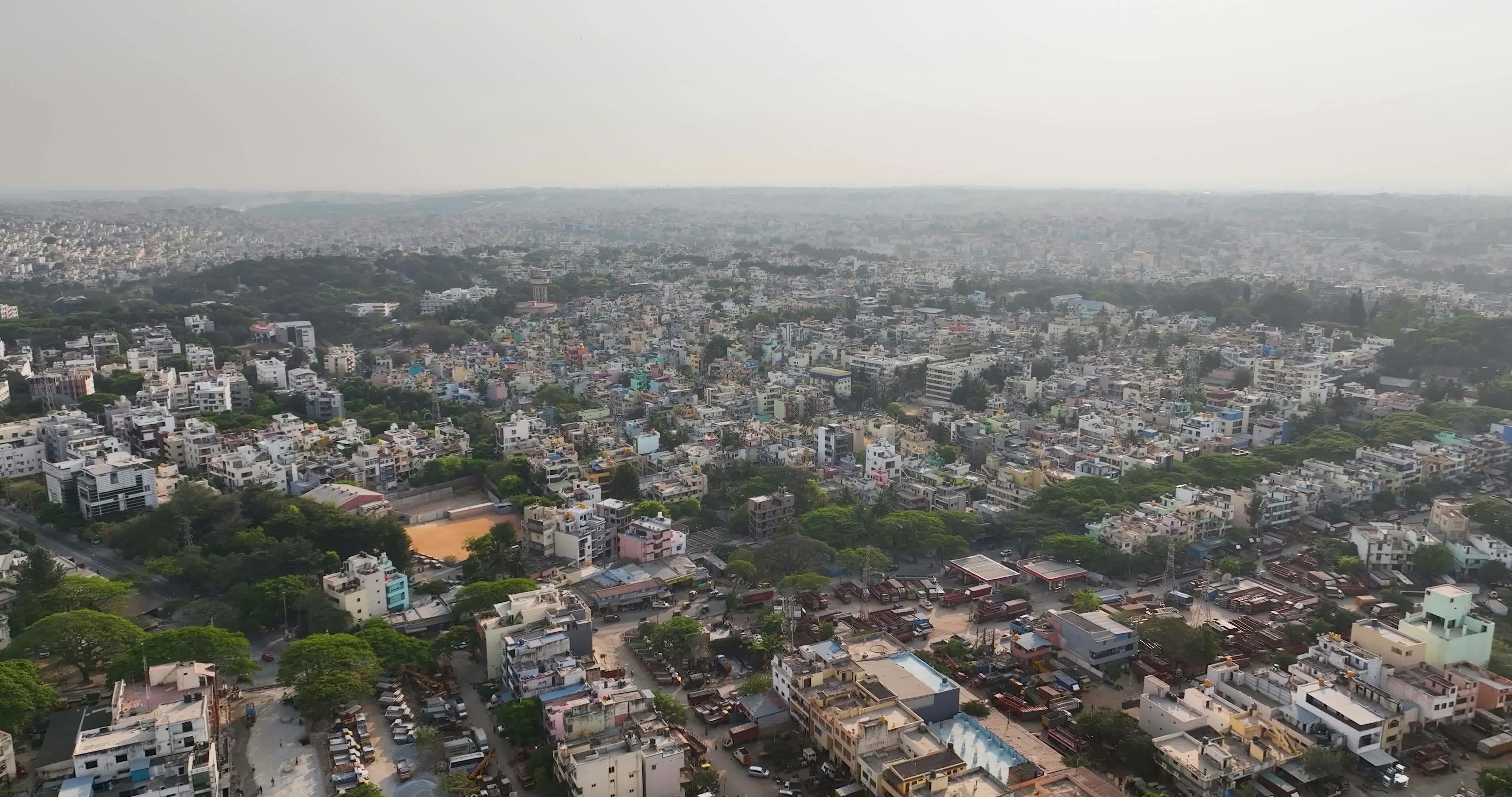 Aerial View of Lush Greenery in Bangalore Free Stock Video Footage ...