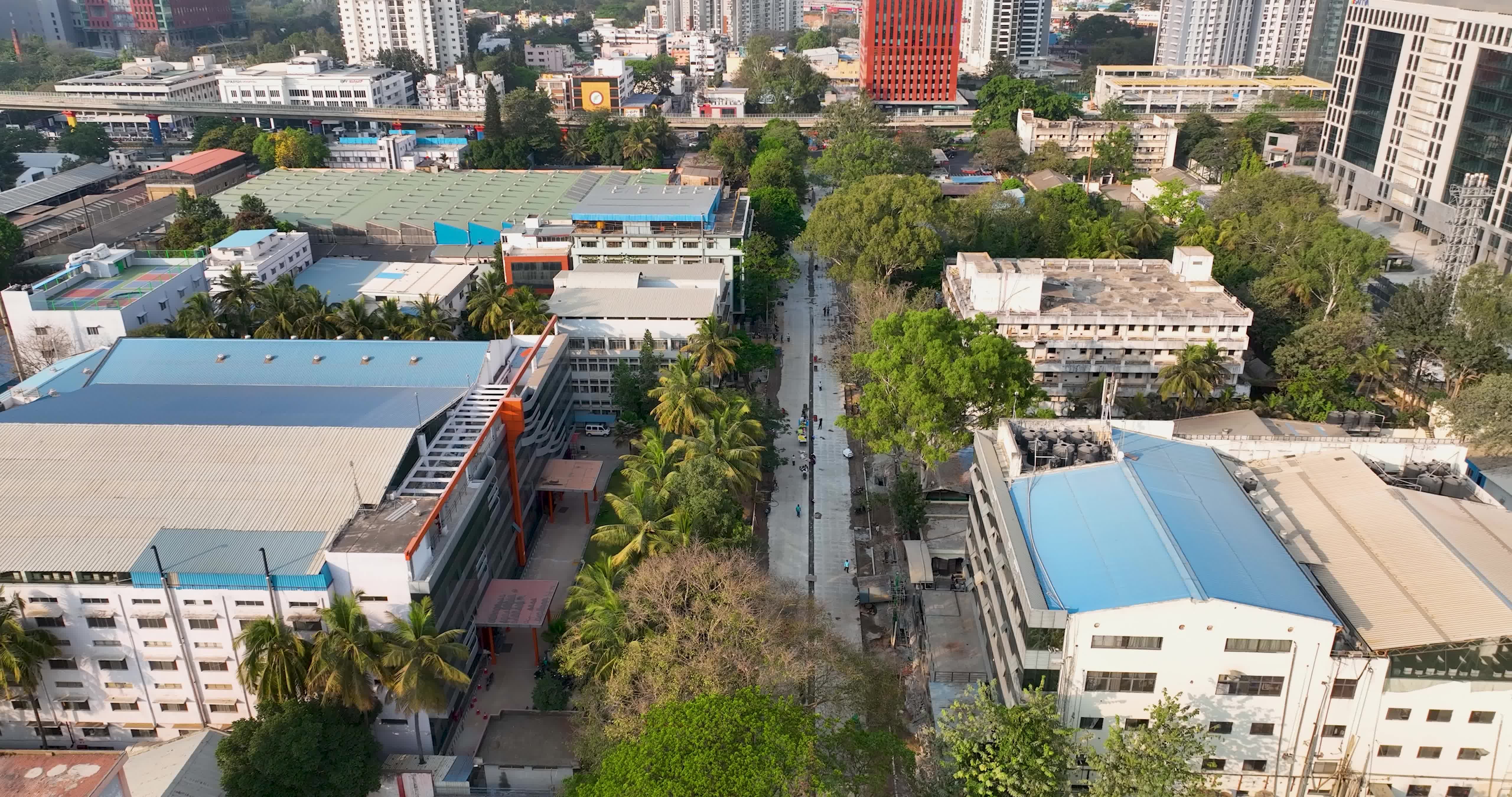 Aerial View of Urban Bangalore Landscape Free Stock Video Footage ...