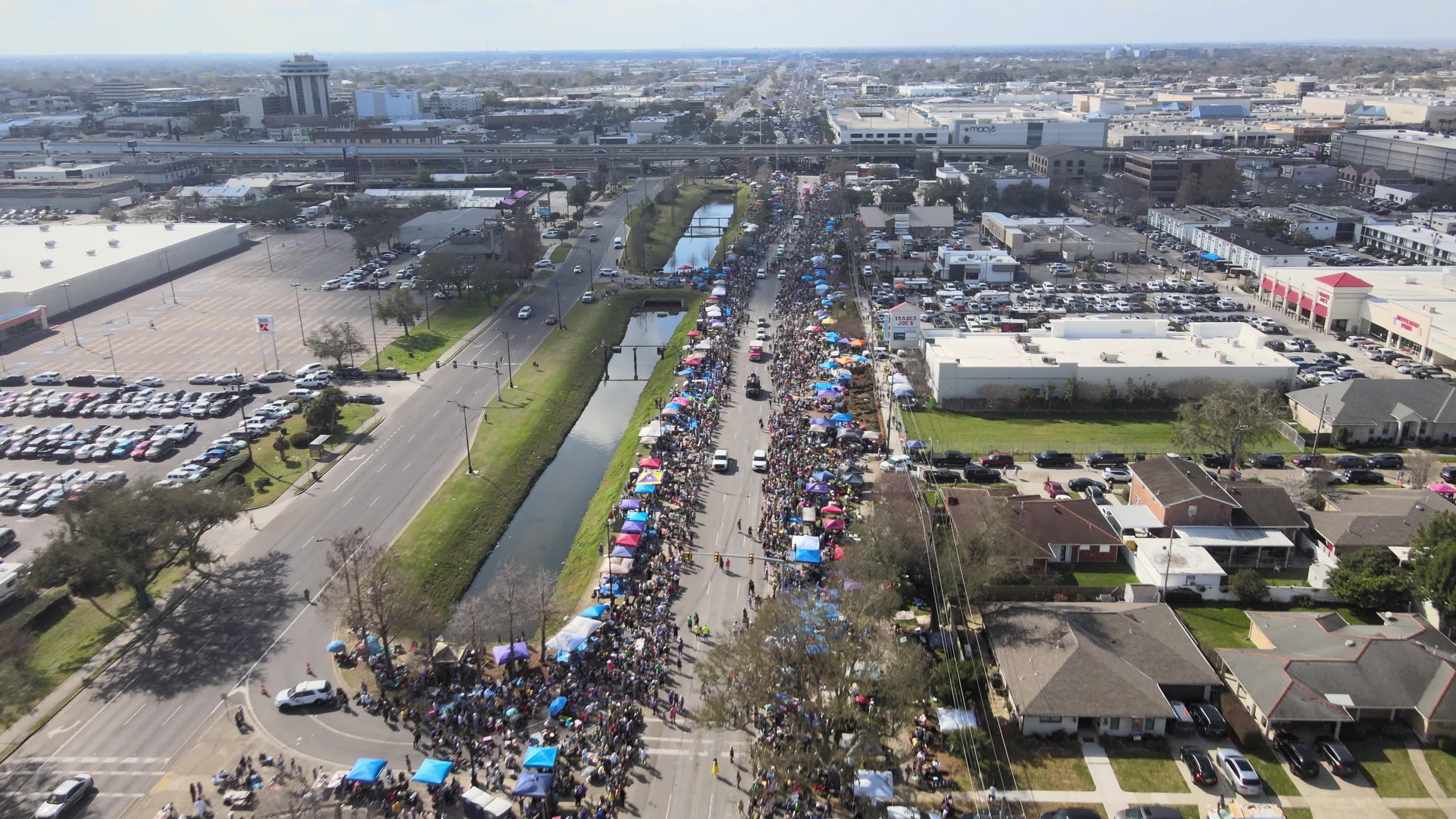 Vibrant Drone View of Mardi Gras Parade Free Stock Video Footage ...