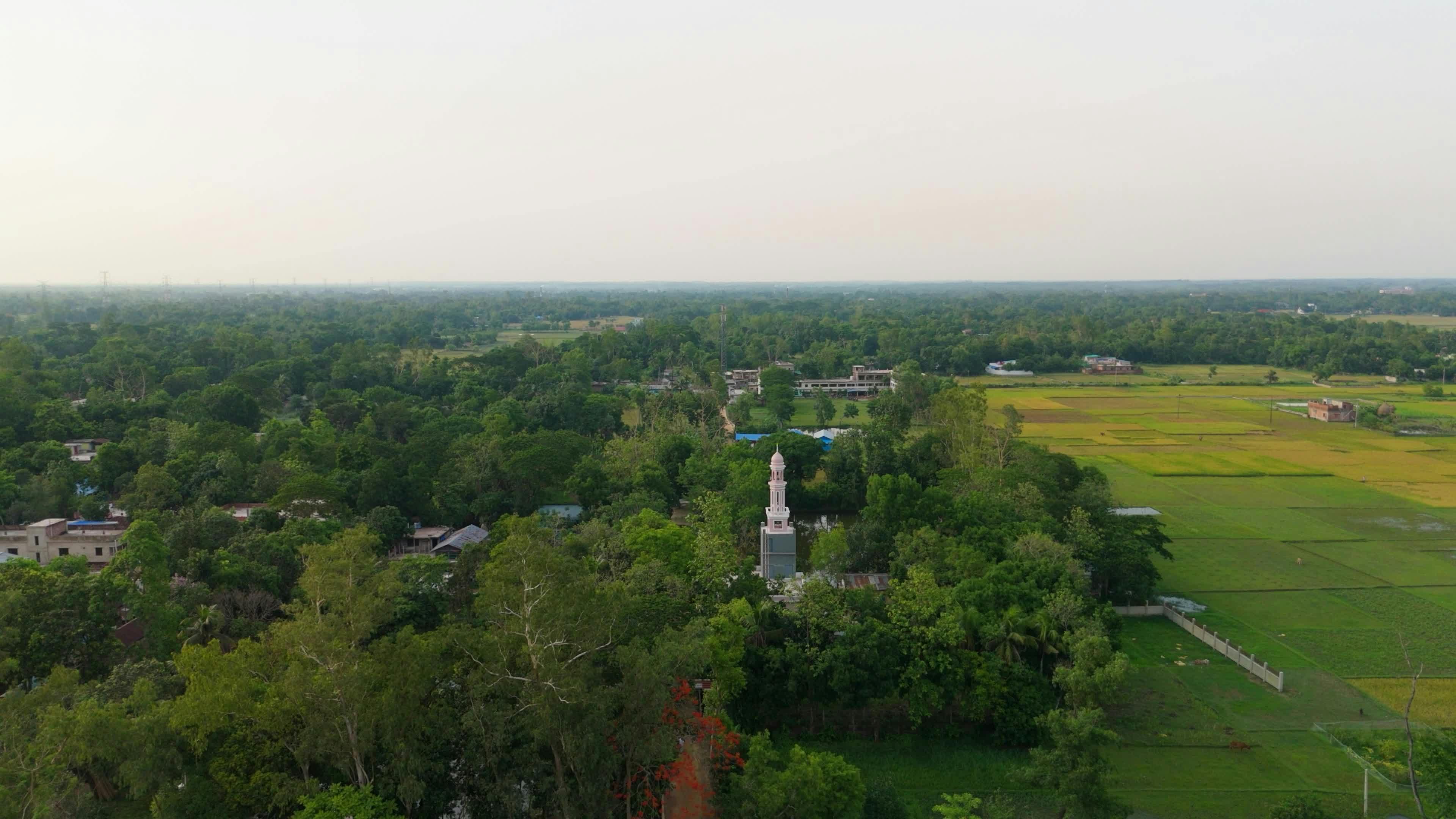 Aerial View of Rural Bangladeshi Village Landscape Free Stock Video ...