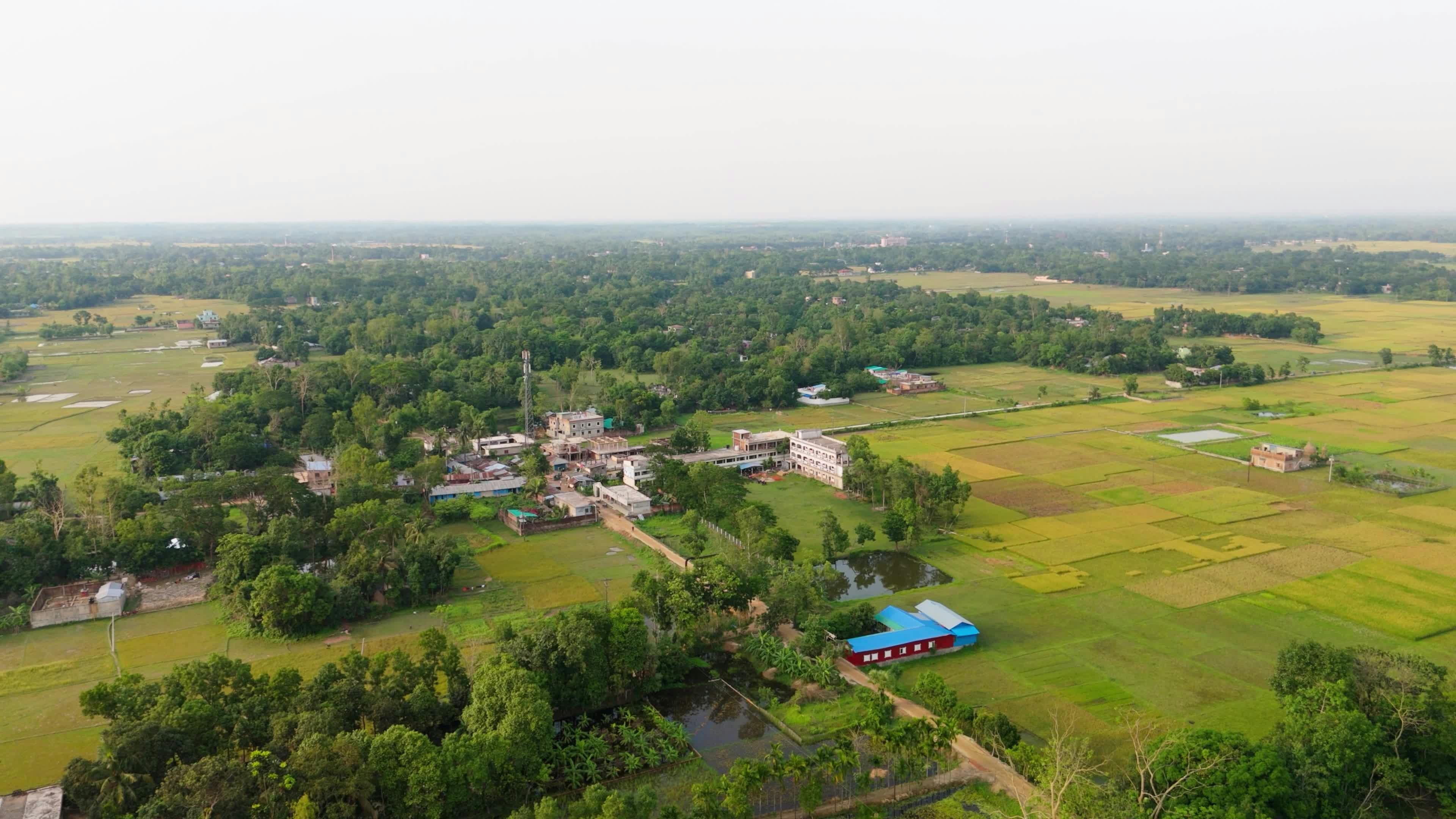 Aerial View of Rural Bangladesh Village Free Stock Video Footage ...