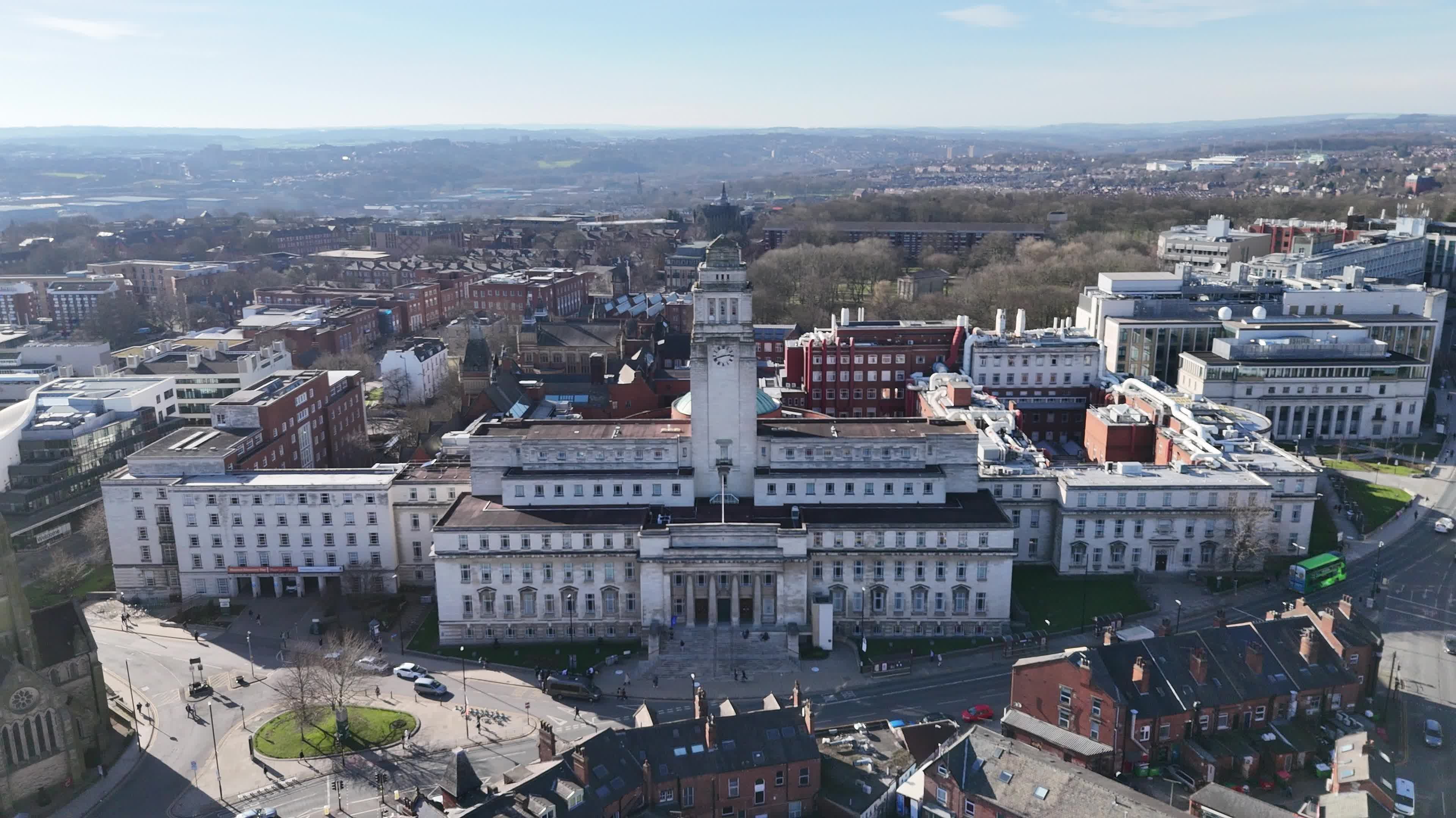 Aerial View of Historical University Building Free Stock Video Footage ...