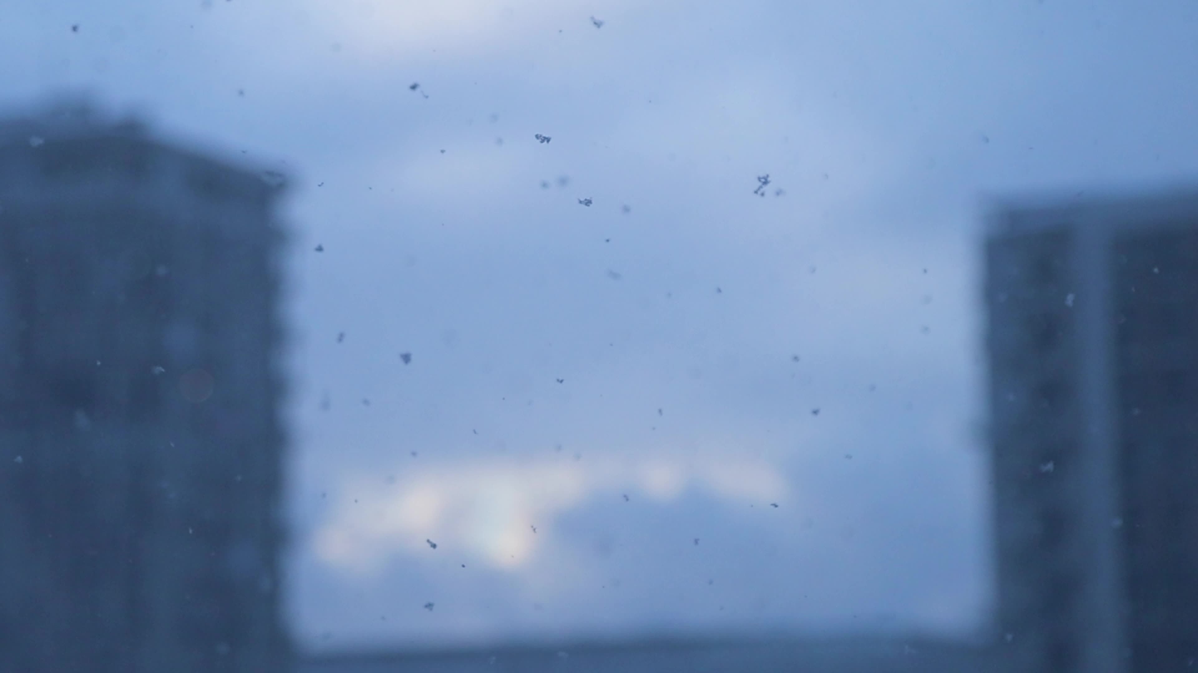 Blurry Urban Skyline on a Cloudy Day Free Stock Video Footage, Royalty ...