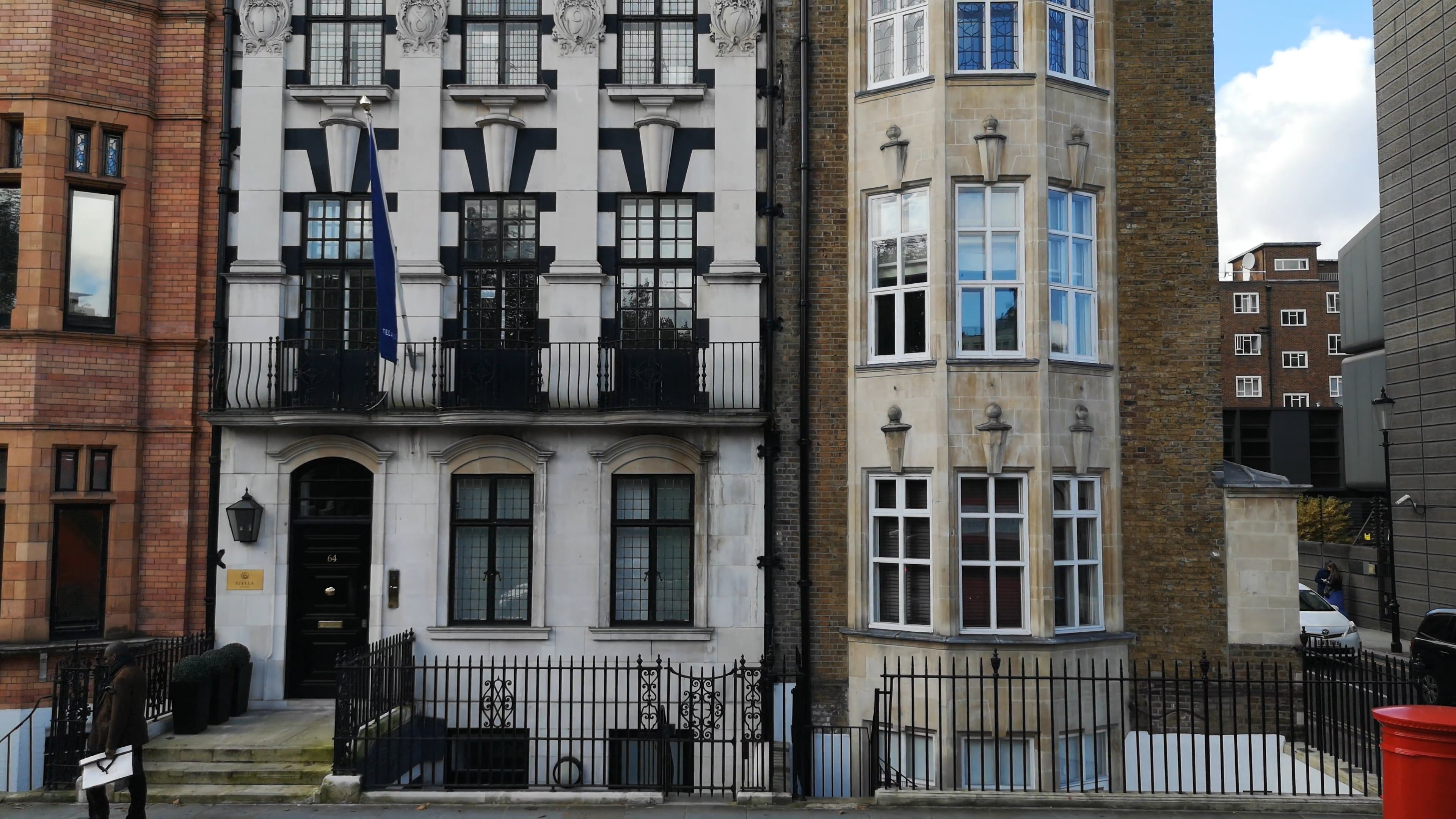Row Of Buildings Fronting A Major Street In Central London · Free Stock ...