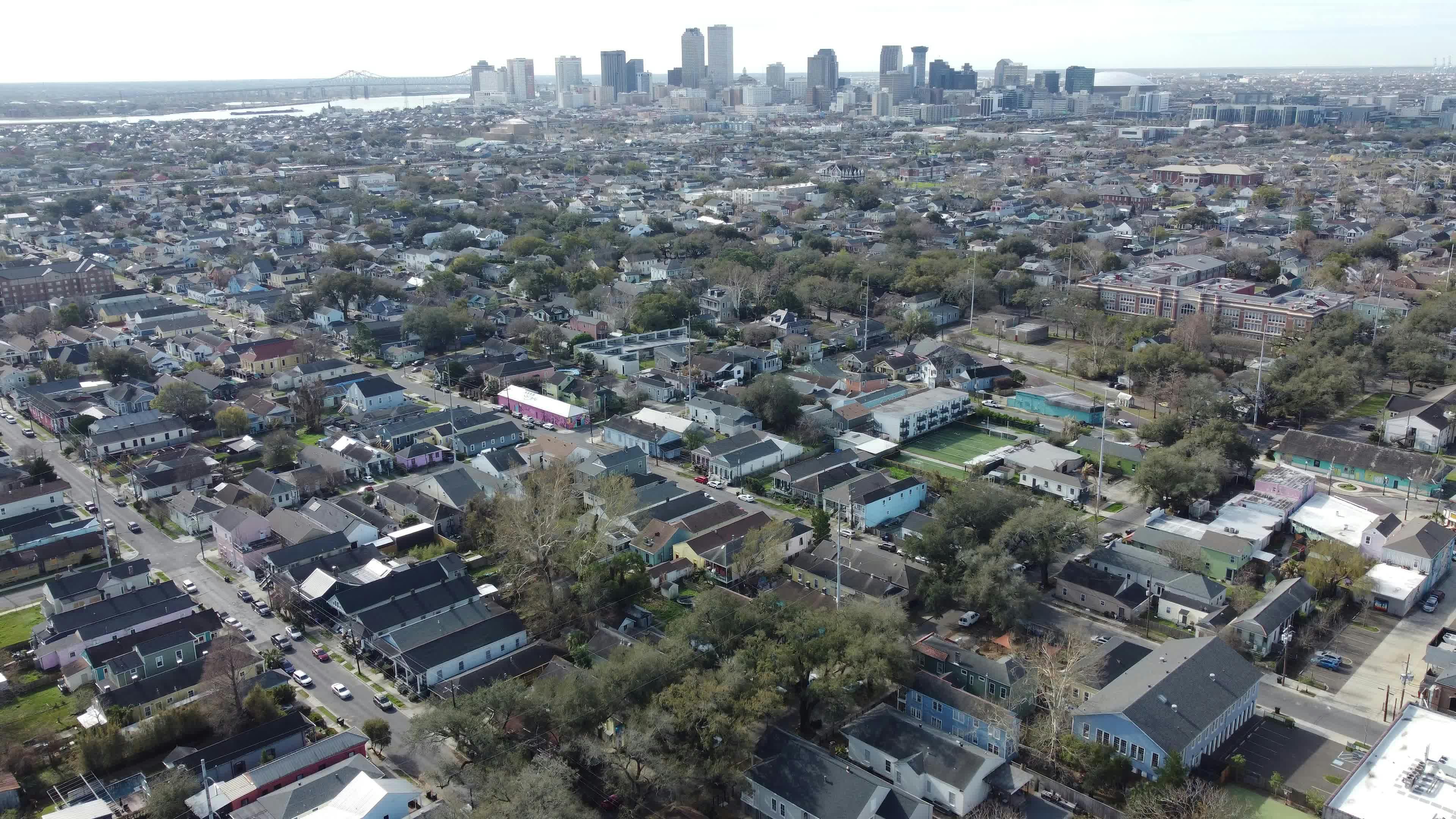 Stunning Aerial View of New Orleans Cityscape Free Stock Video Footage ...
