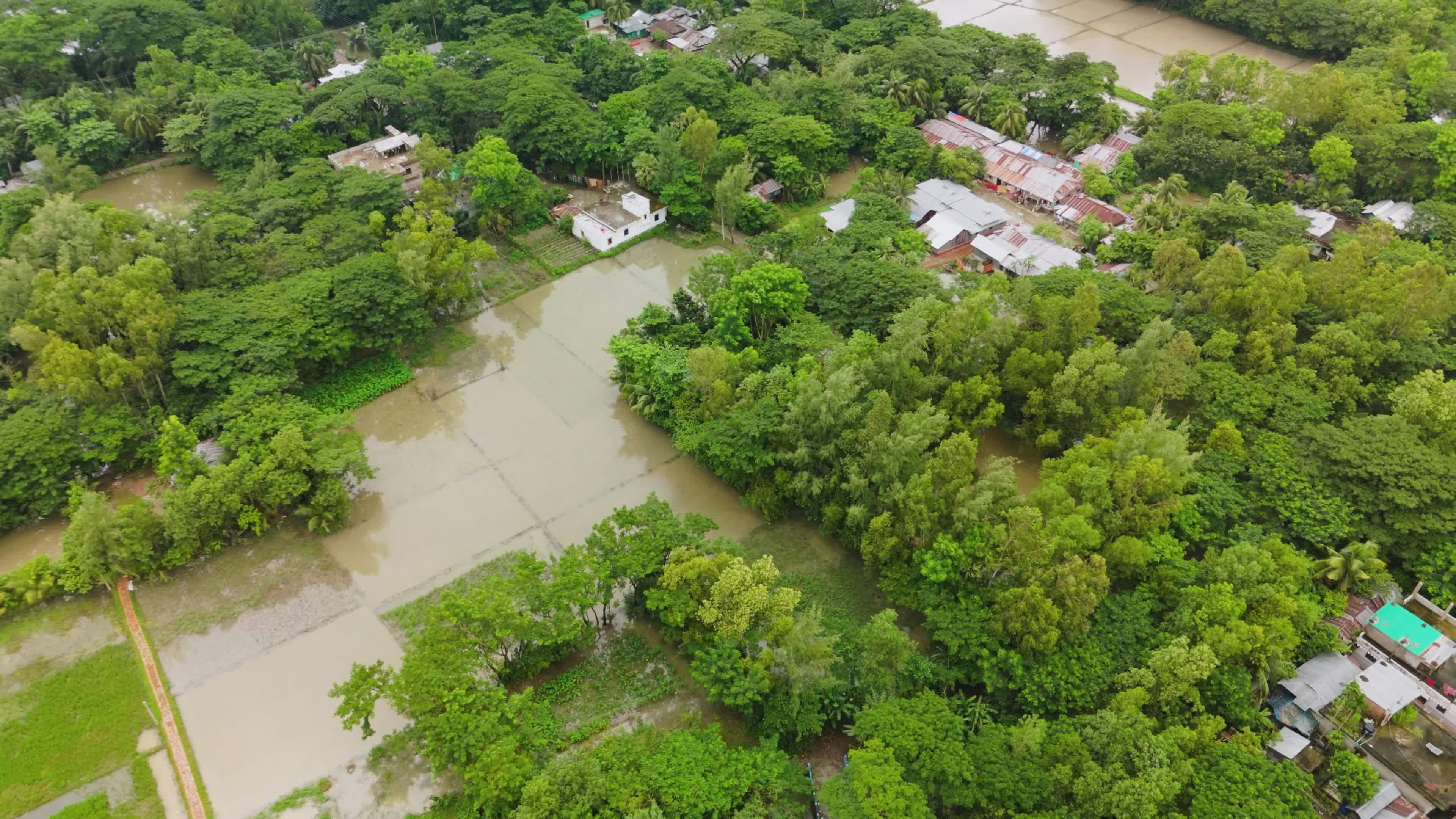 Aerial View of Lush Sandwip Island, Bangladesh Free Stock Video Footage ...