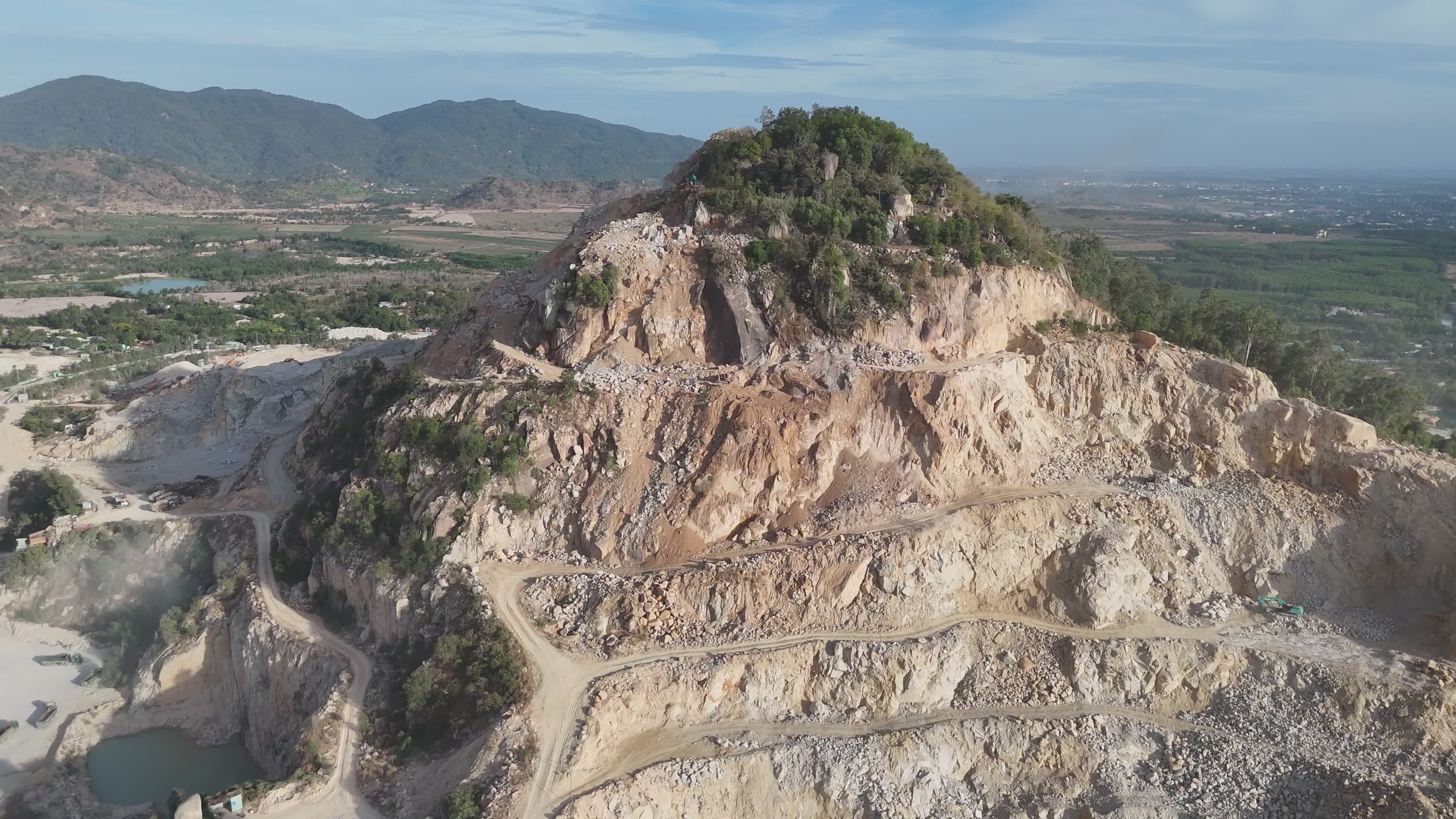 Aerial View of Quarry Landscape Free Stock Video Footage, Royalty-Free ...