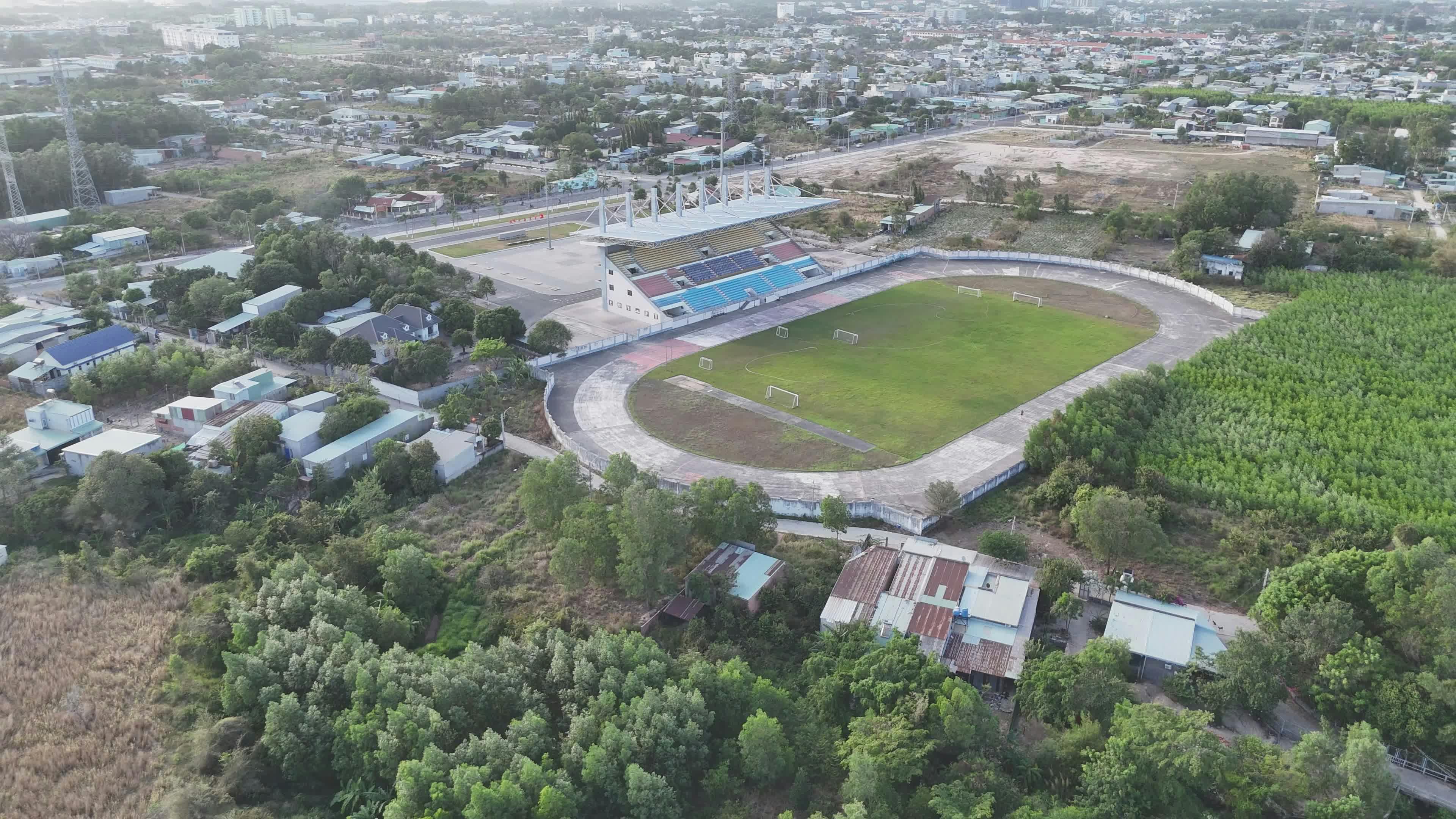 Stunning Aerial View of Noida Indoor Stadium Free Stock Video Footage ...