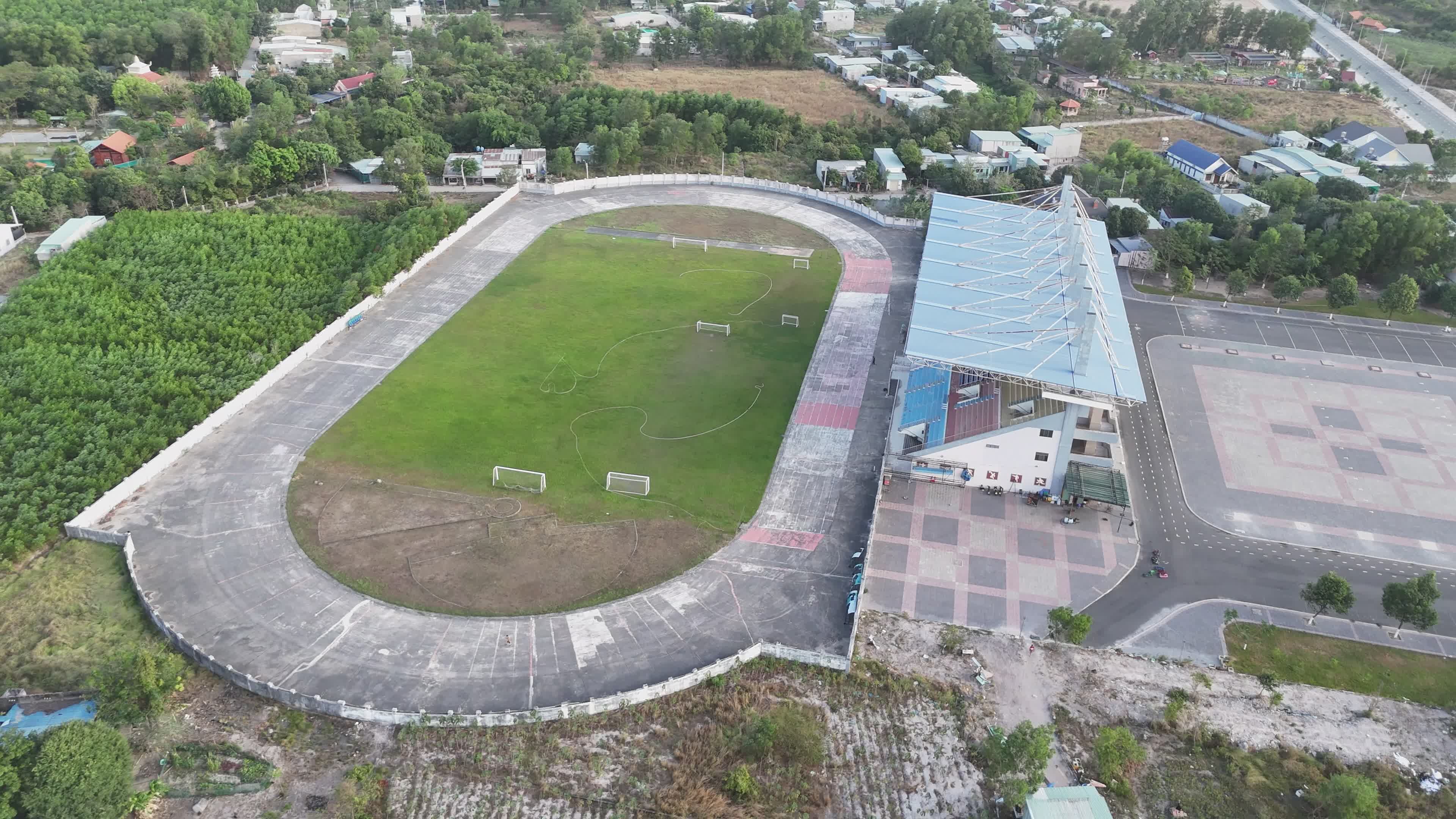 Stunning Aerial View of Noida Indoor Stadium Free Stock Video Footage ...
