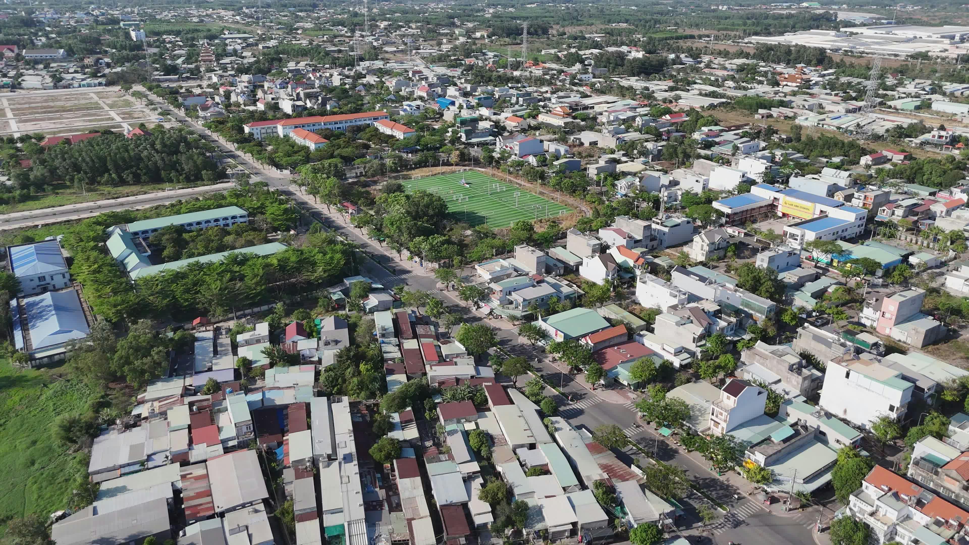 Aerial View of Vietnam Urban Residential Area Free Stock Video Footage ...