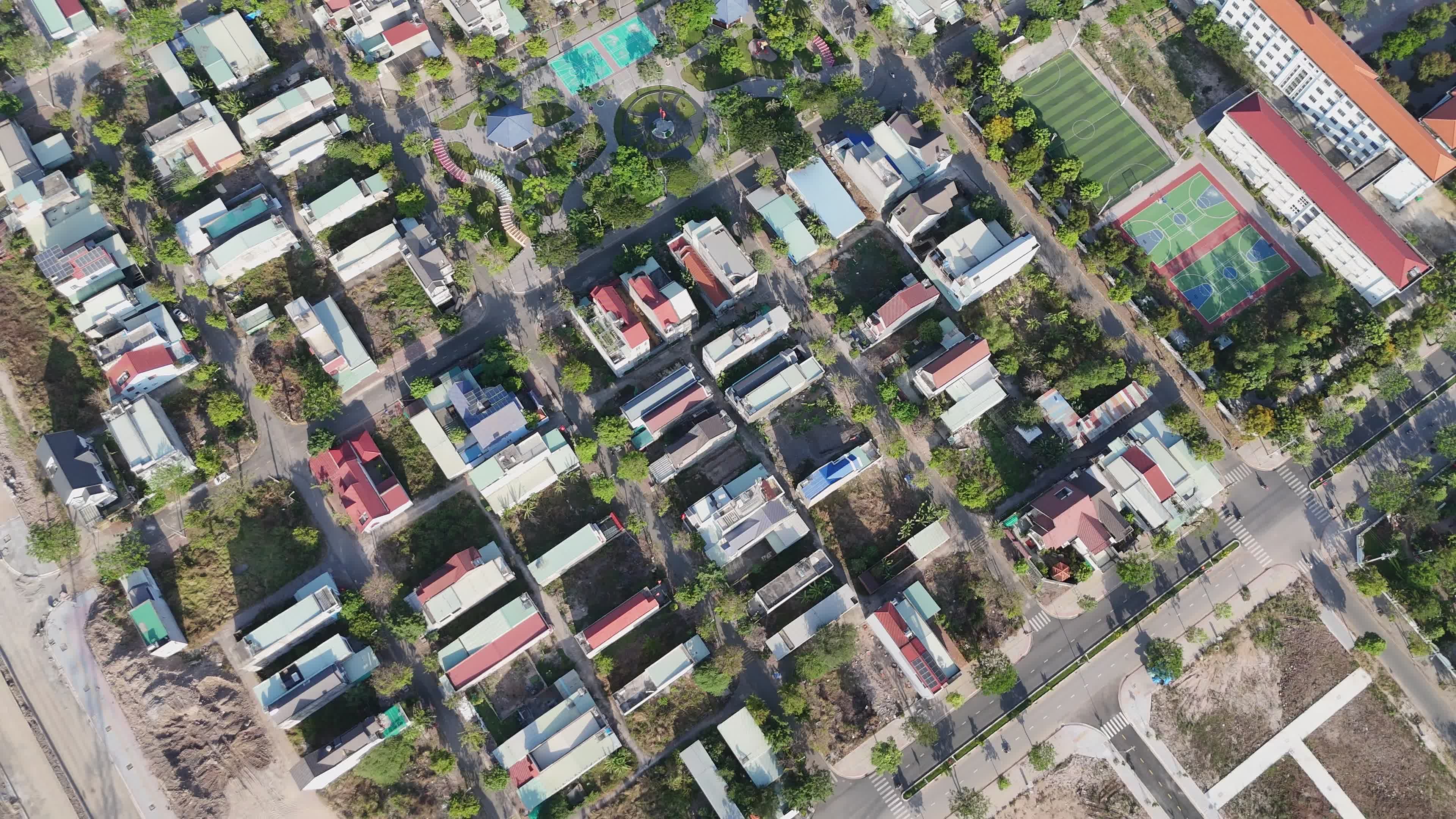 Aerial View of Urban Development in Vietnam Free Stock Video Footage ...
