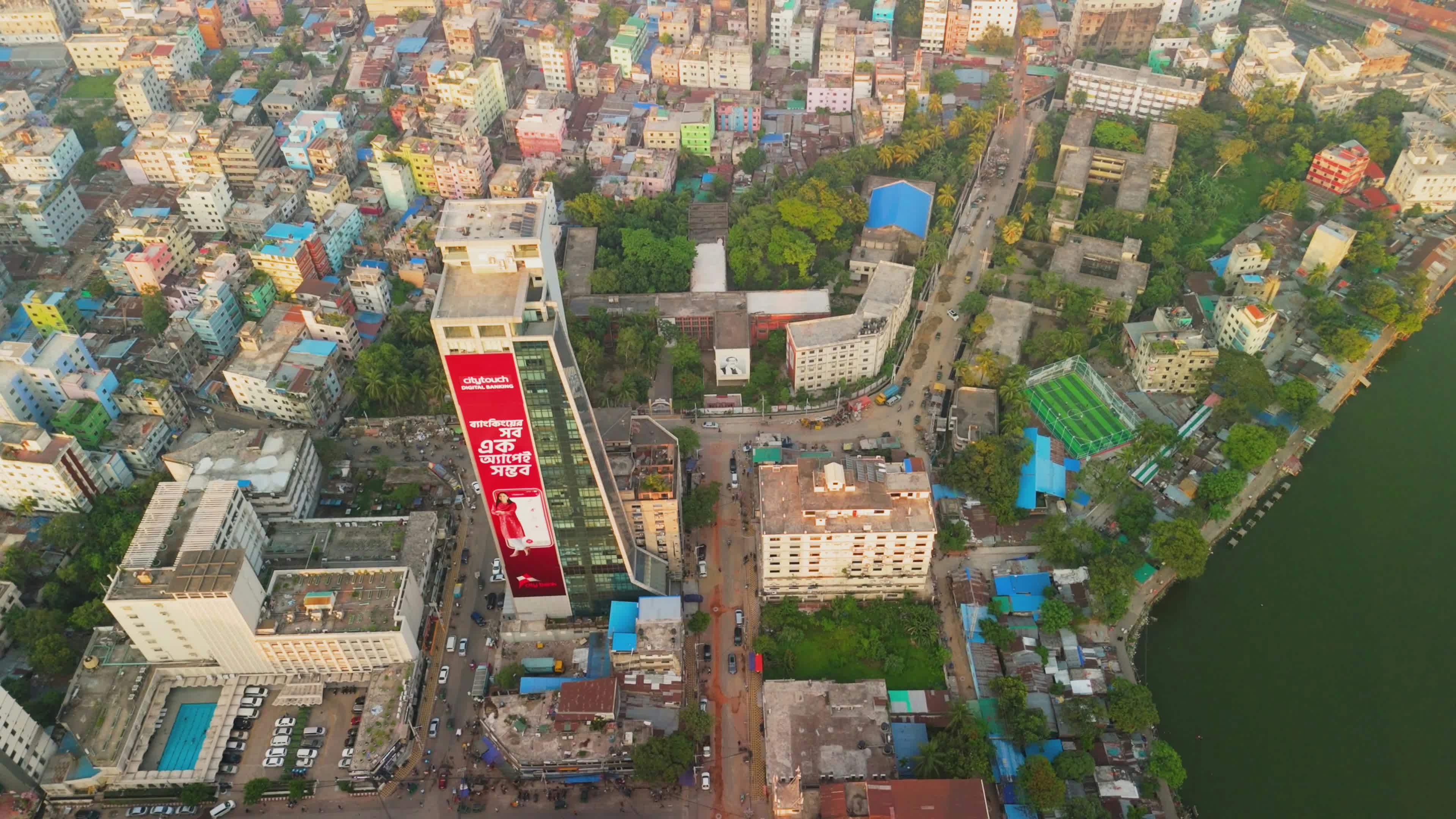 Aerial View of Chittagong Business District Free Stock Video Footage ...