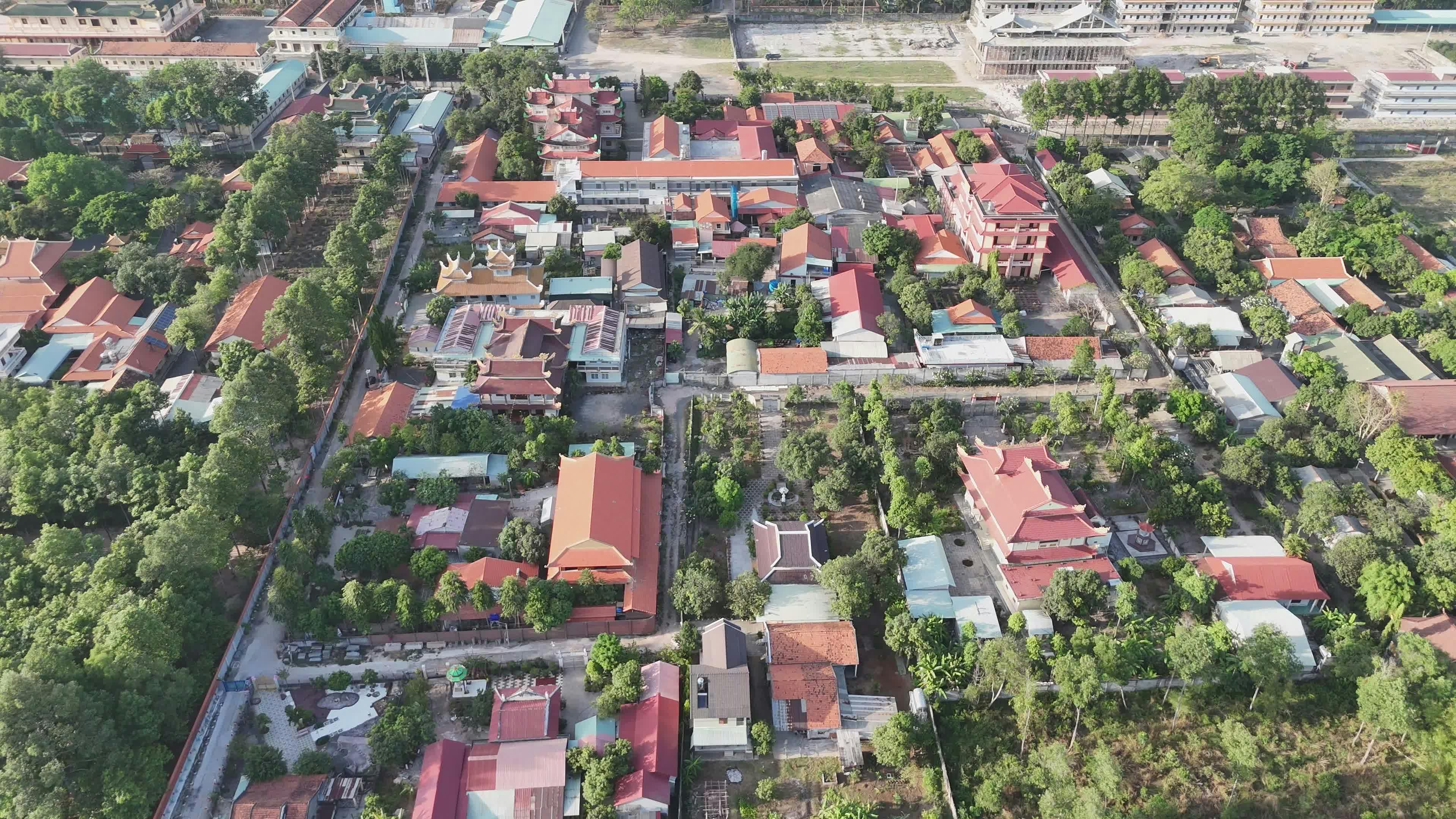 Aerial View of Modern Campus Architecture Free Stock Video Footage ...