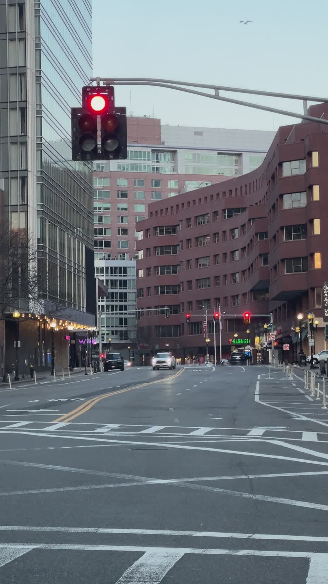 Empty City Street with Red Traffic Light Free Stock Video Footage ...