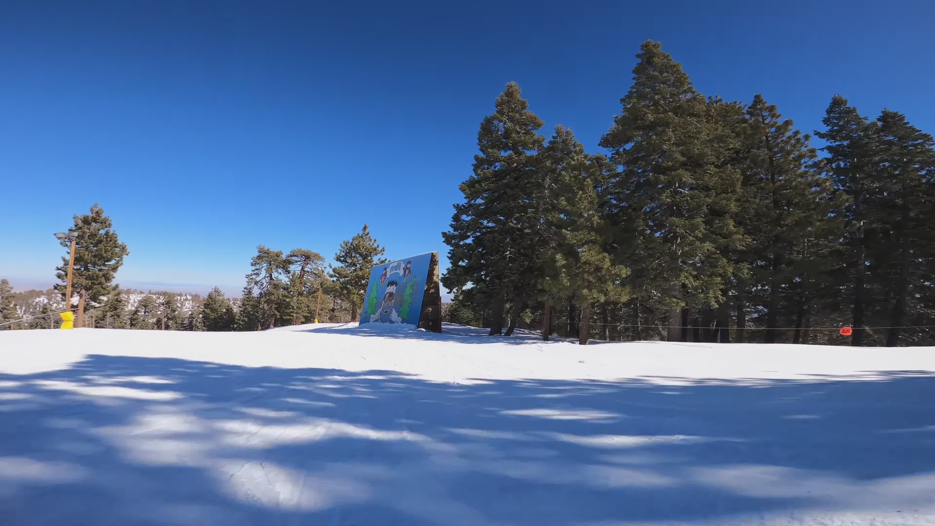Snowy Ski Slope in Mount High Resort Free Stock Video Footage, Royalty ...