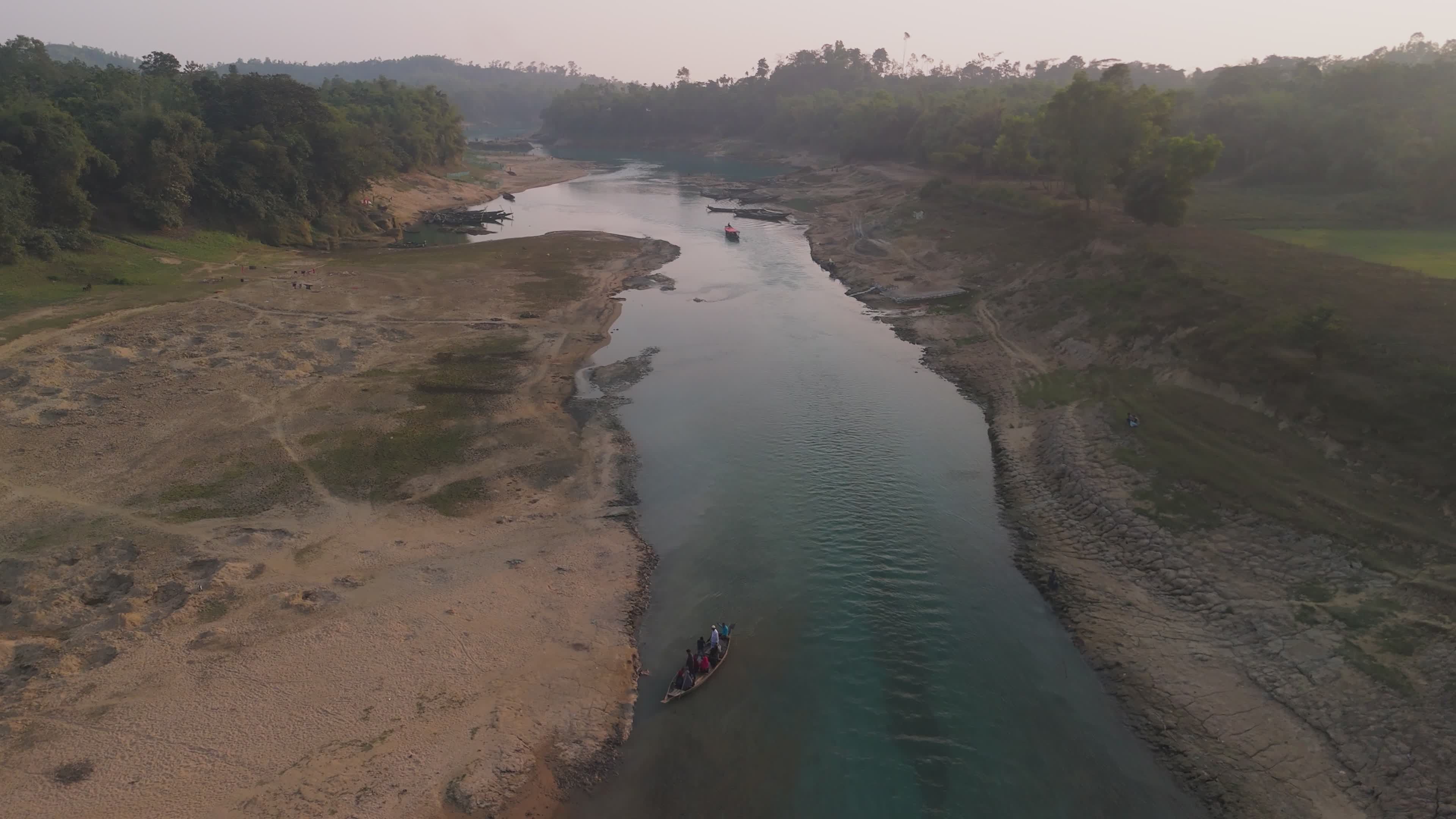 Scenic Aerial View of Lalakhal River in Sylhet Free Stock Video Footage ...