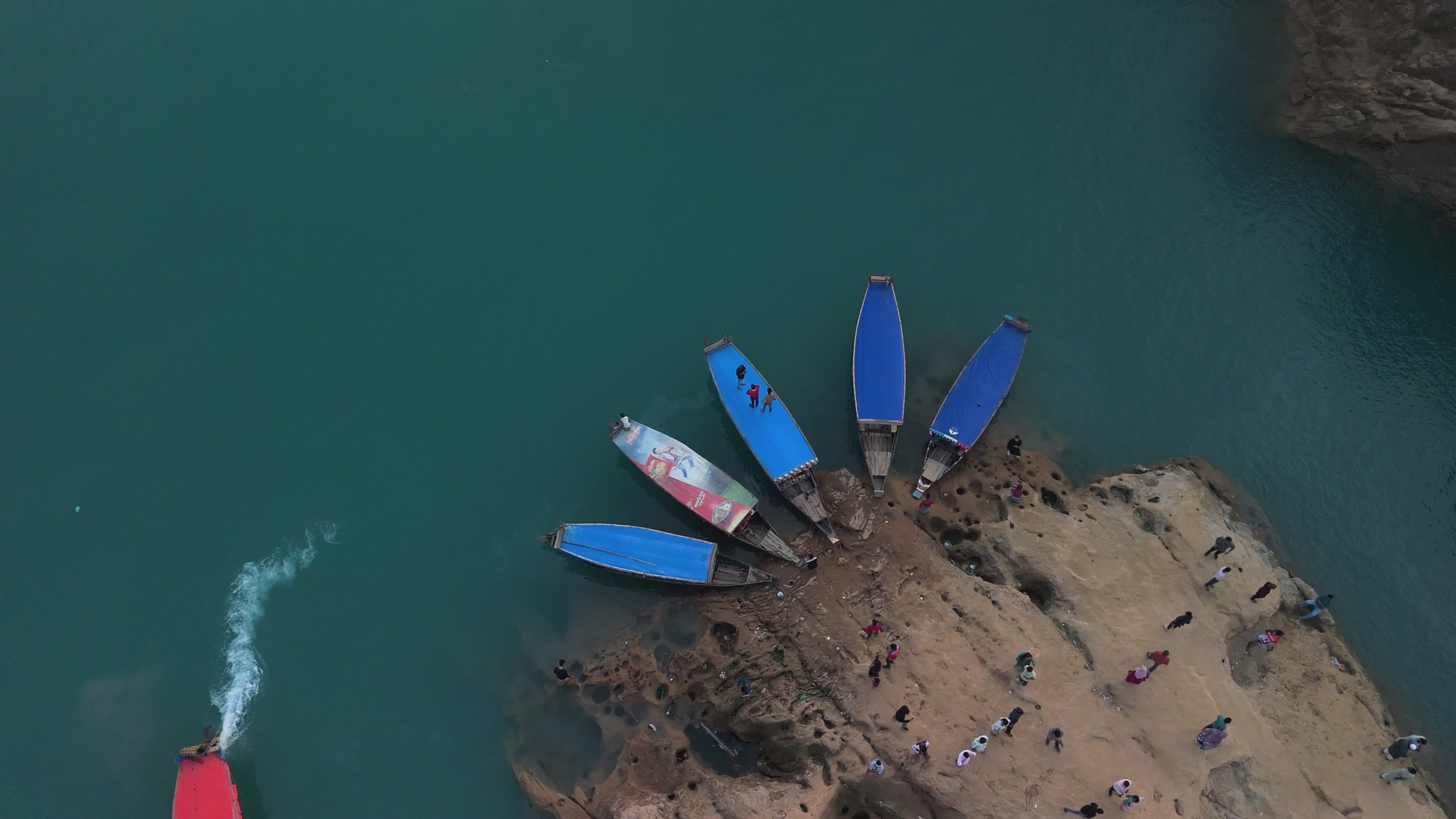 Scenic Aerial View of Lalakhal River in Sylhet Free Stock Video Footage ...