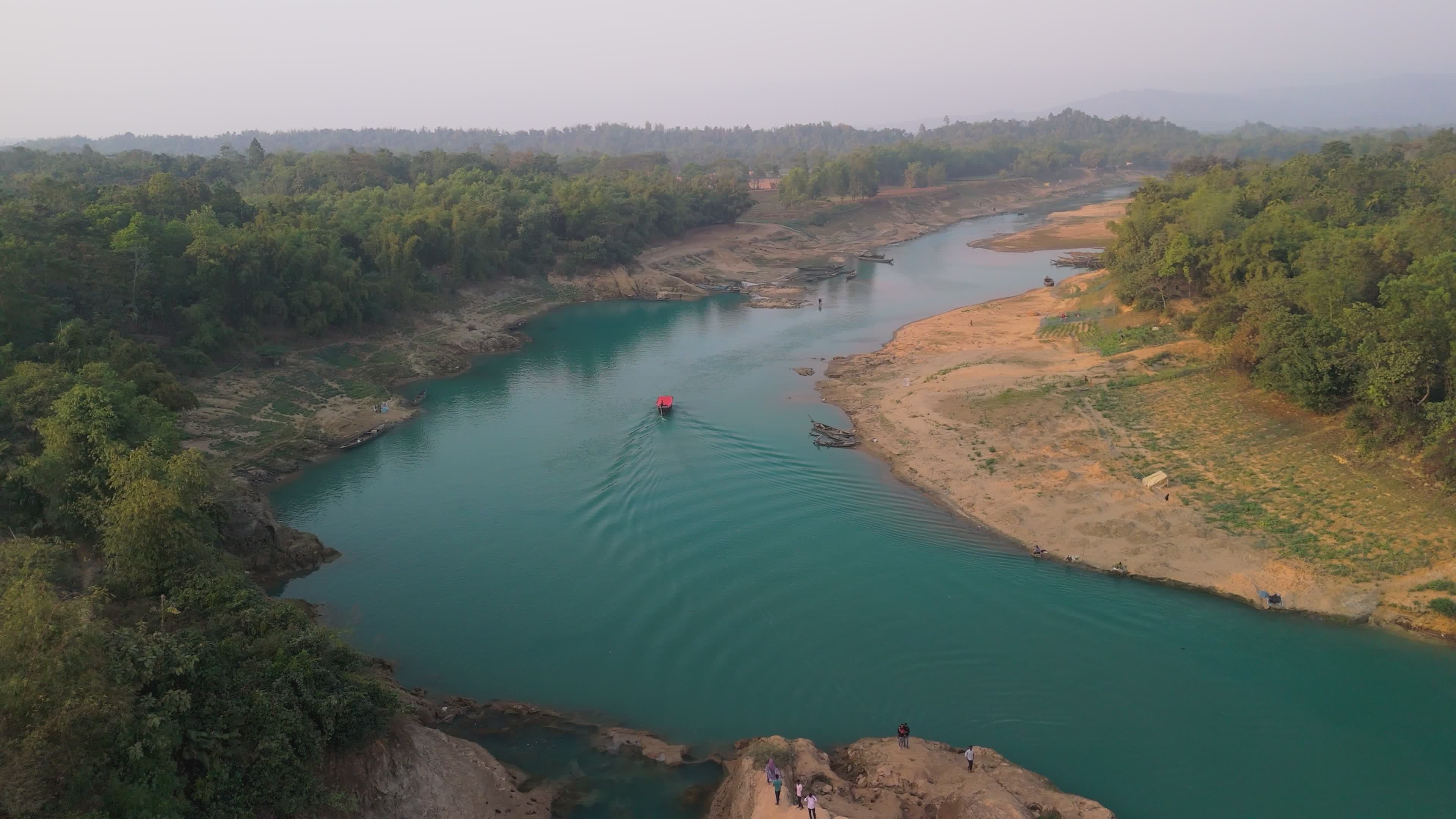 Scenic Drone View of Lalakhal River in Sylhet Free Stock Video Footage ...