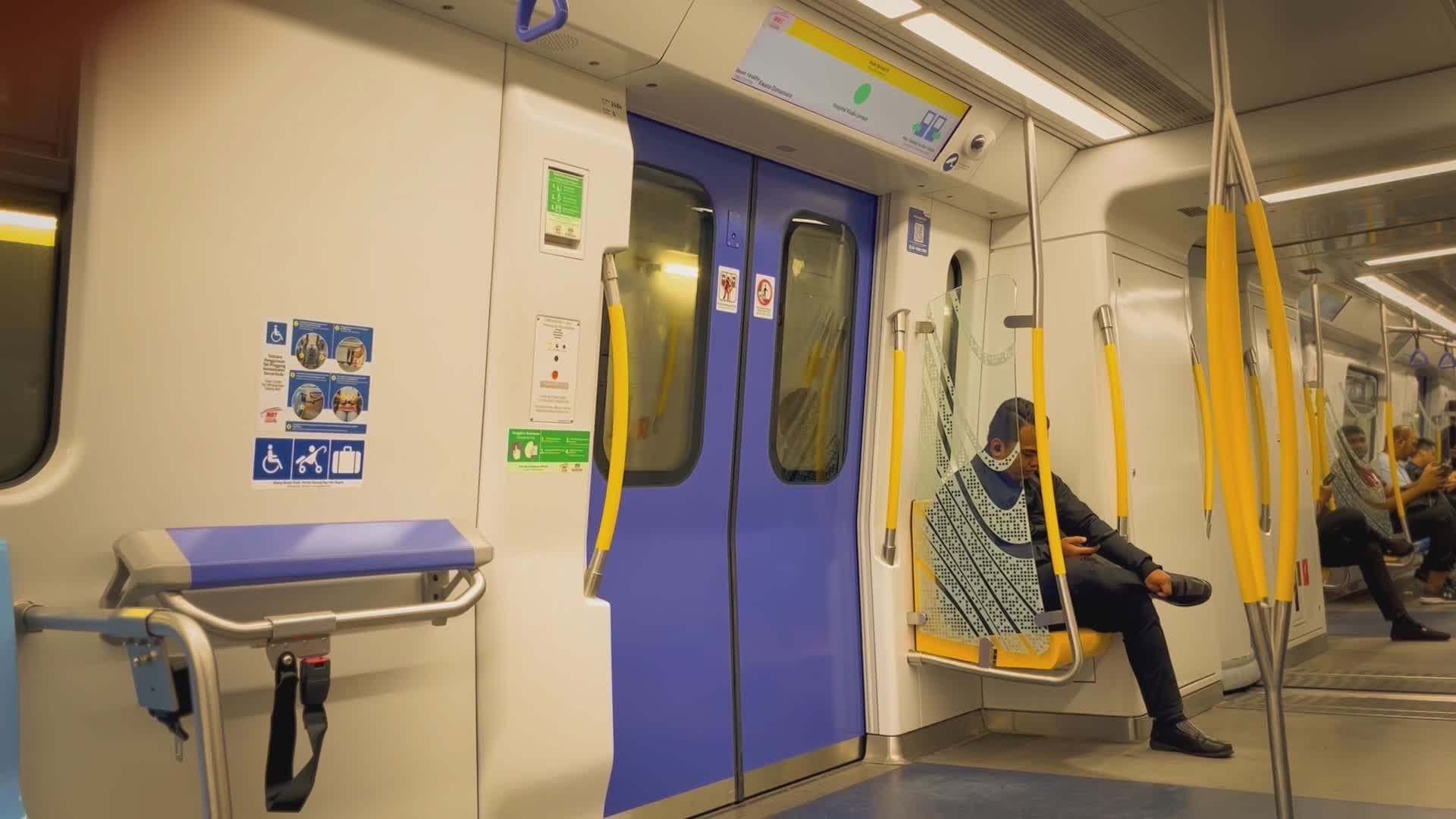 Modern City Train Ride with Passengers Free Stock Video Footage ...
