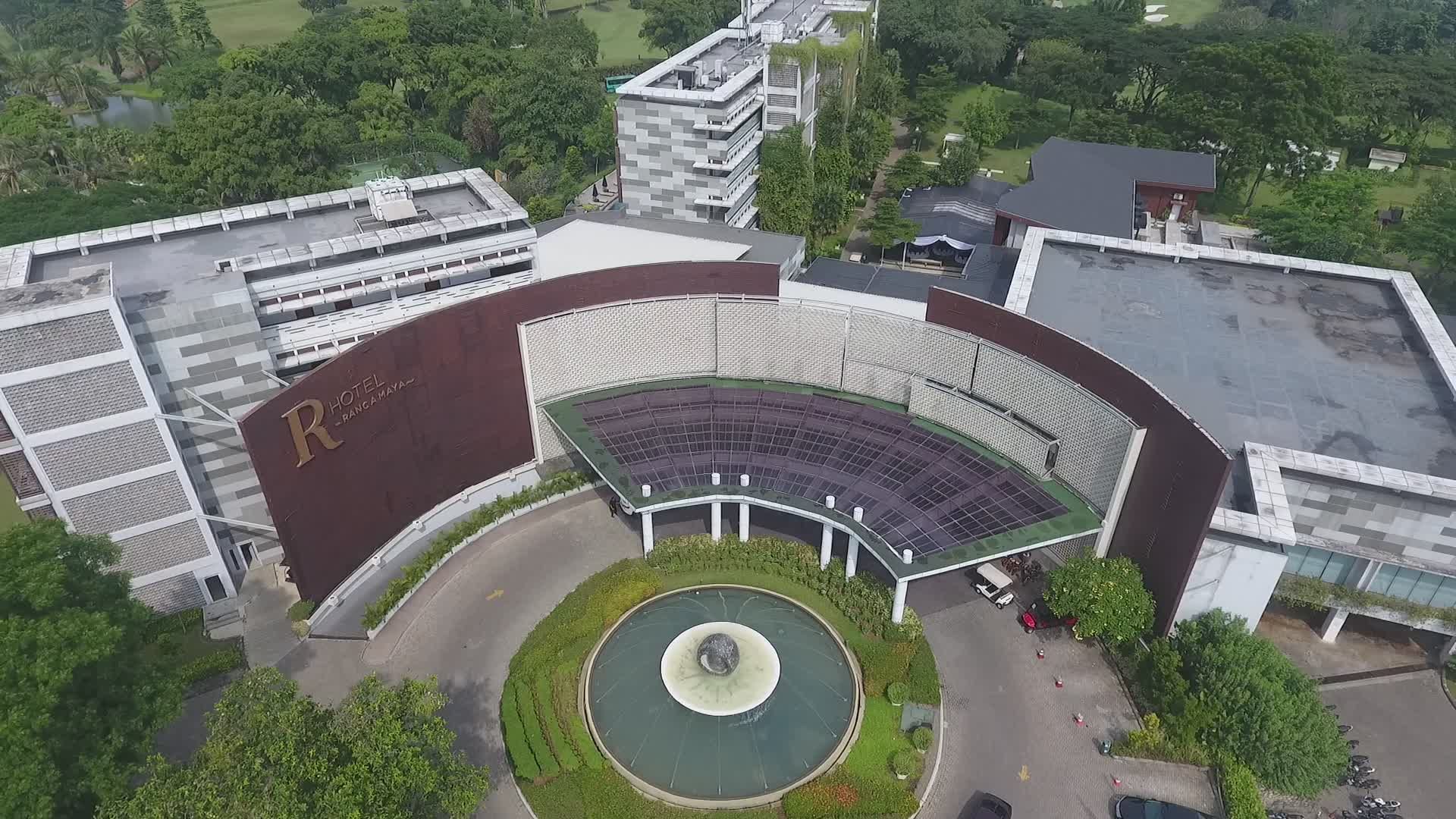 Aerial View of Luxury Resort Hotel Surrounded by Lush Greenery Free ...