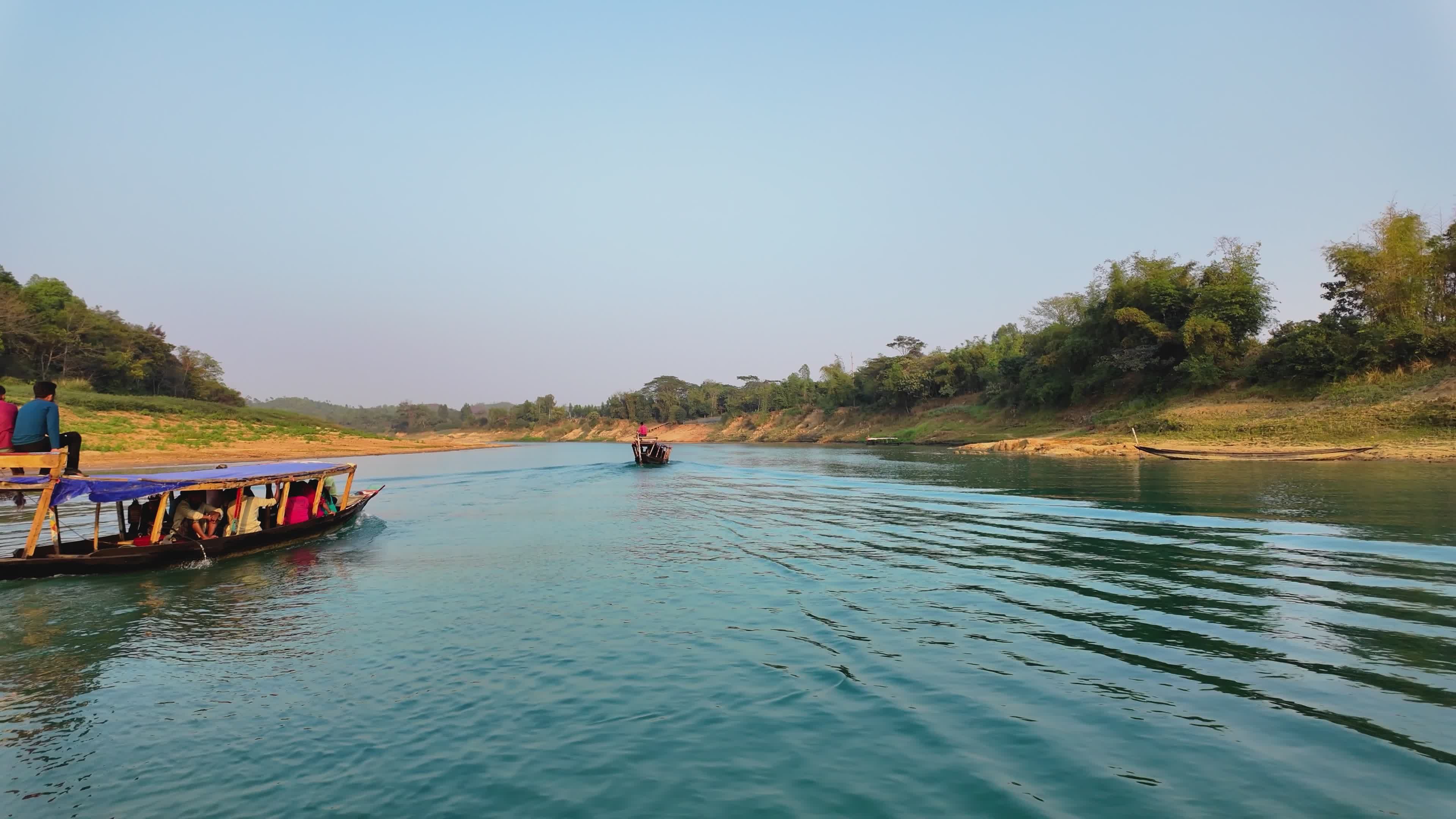 Scenic Boat Tour on Lalakhal River in Sylhet Free Stock Video Footage ...