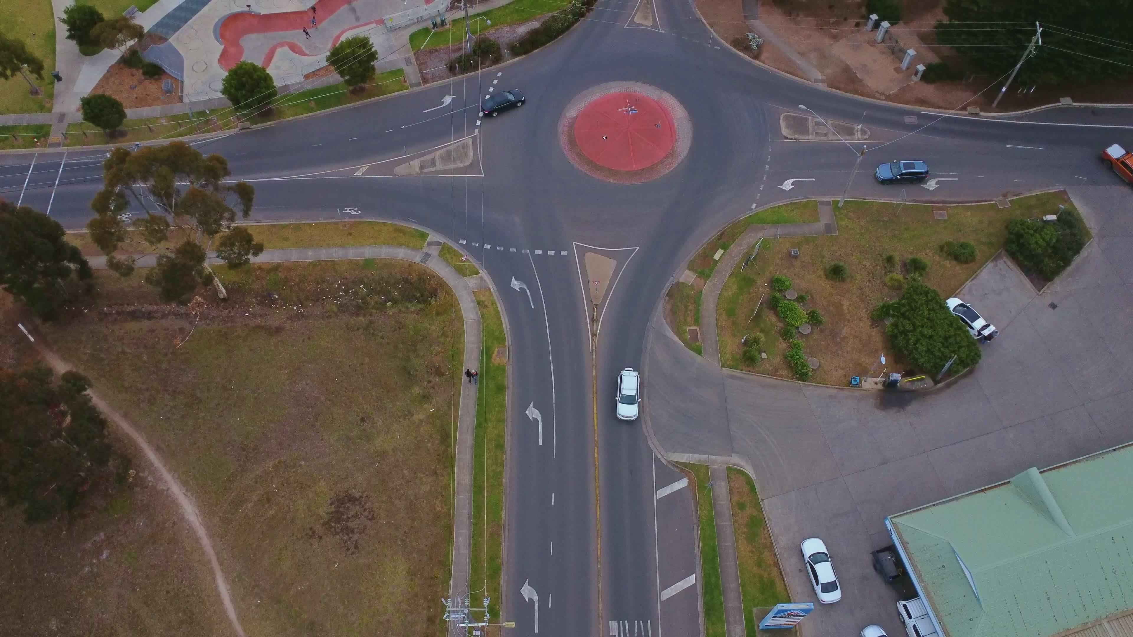 Aerial View of Remote Australian Roundabout Free Stock Video Footage ...