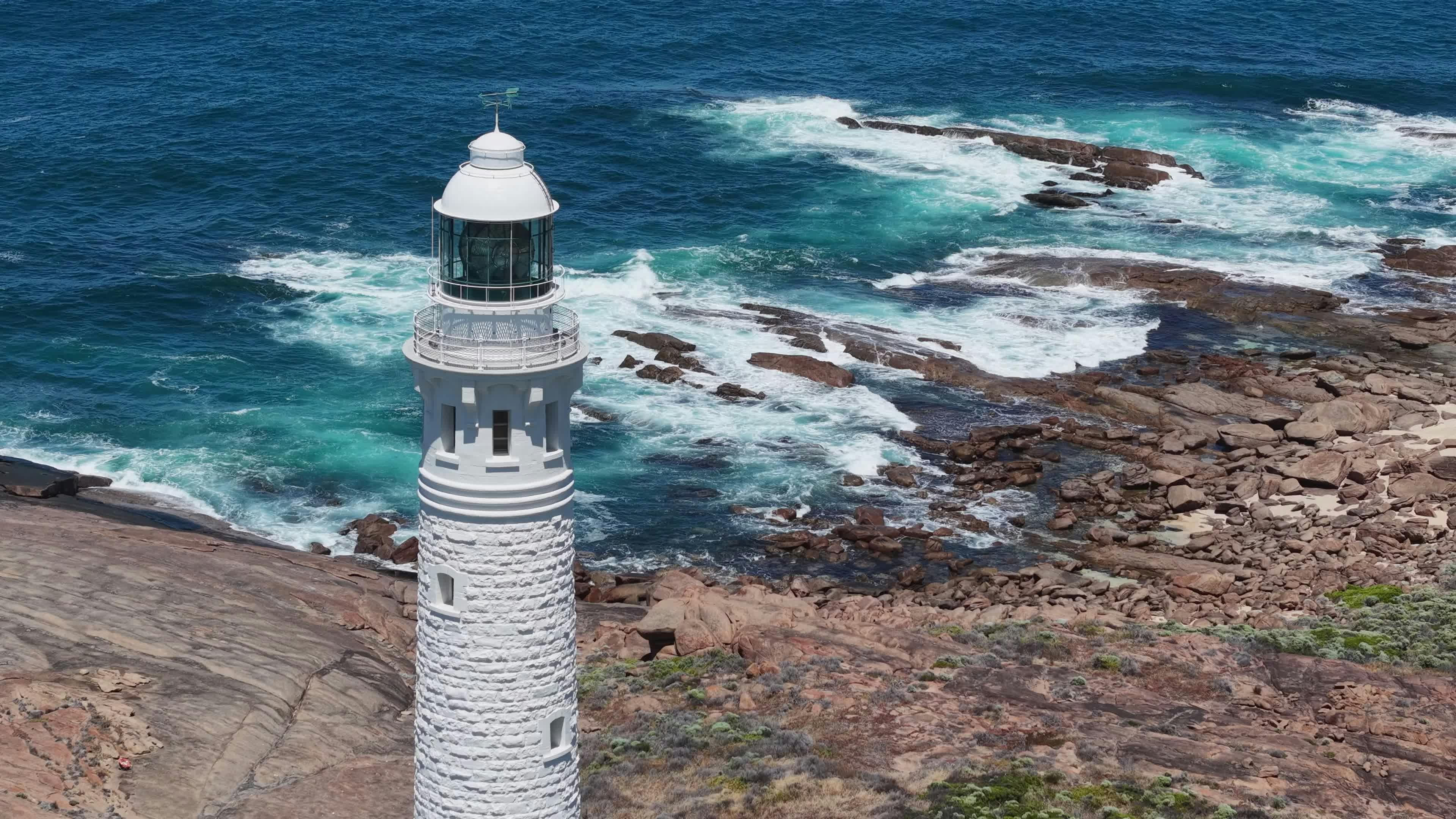 Majestic Cape Leeuwin Lighthouse and Rugged Coast Free Stock Video ...