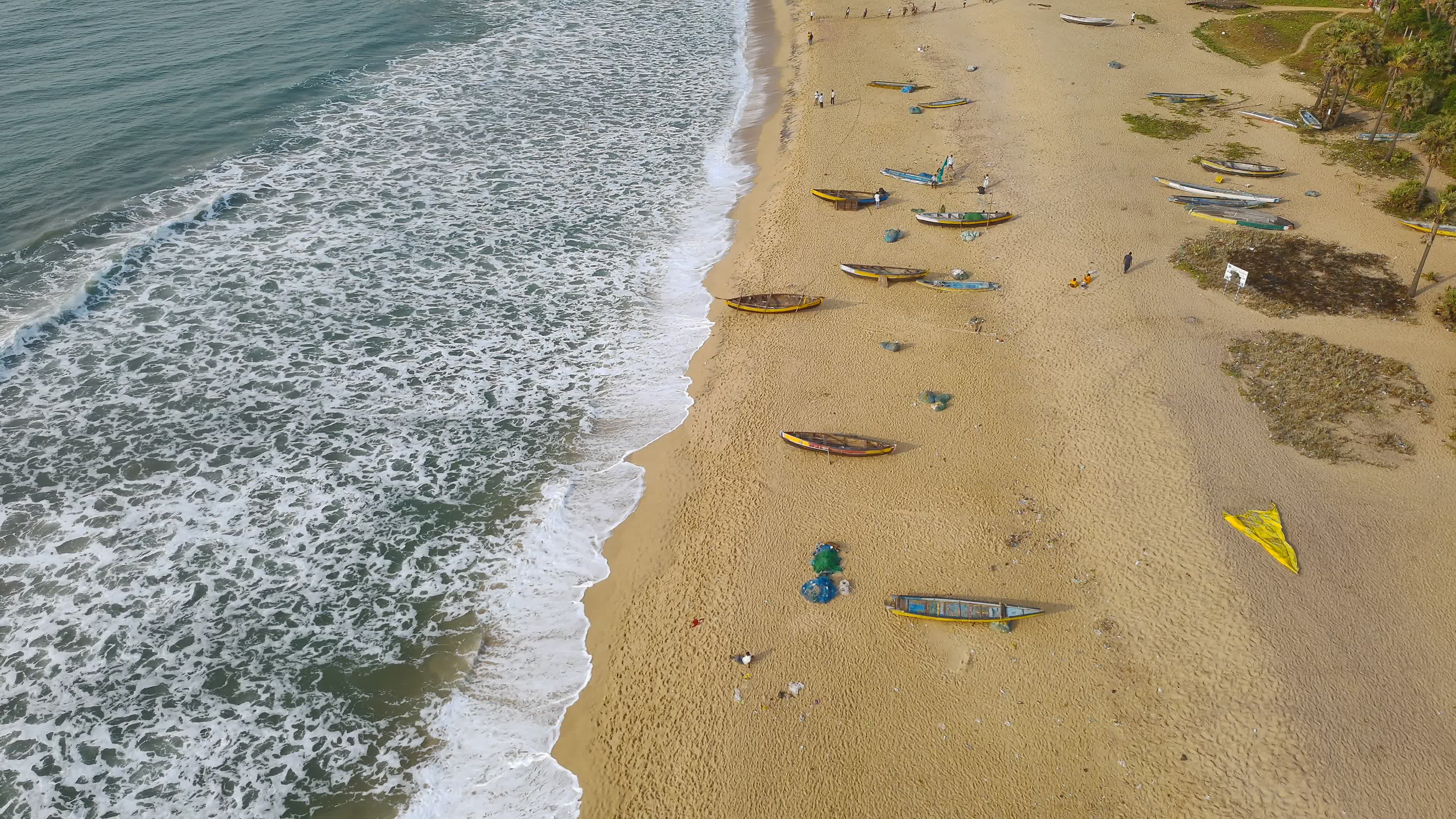 Aerial View of Yarada Beach, Visakhapatnam Free Stock Video Footage ...