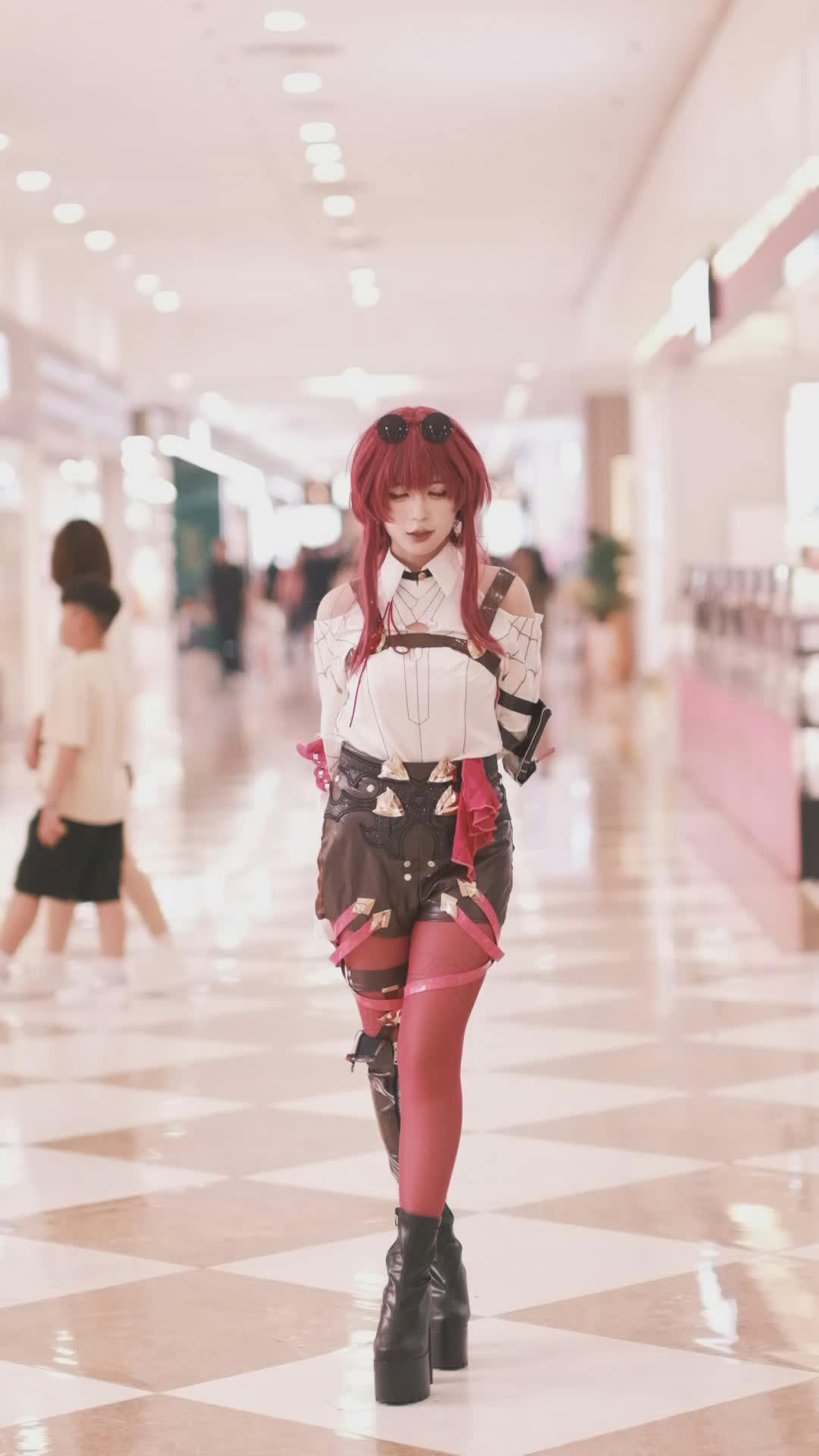 Cosplay Fashion Walk in Modern Mall Interior Free Stock Video Footage ...