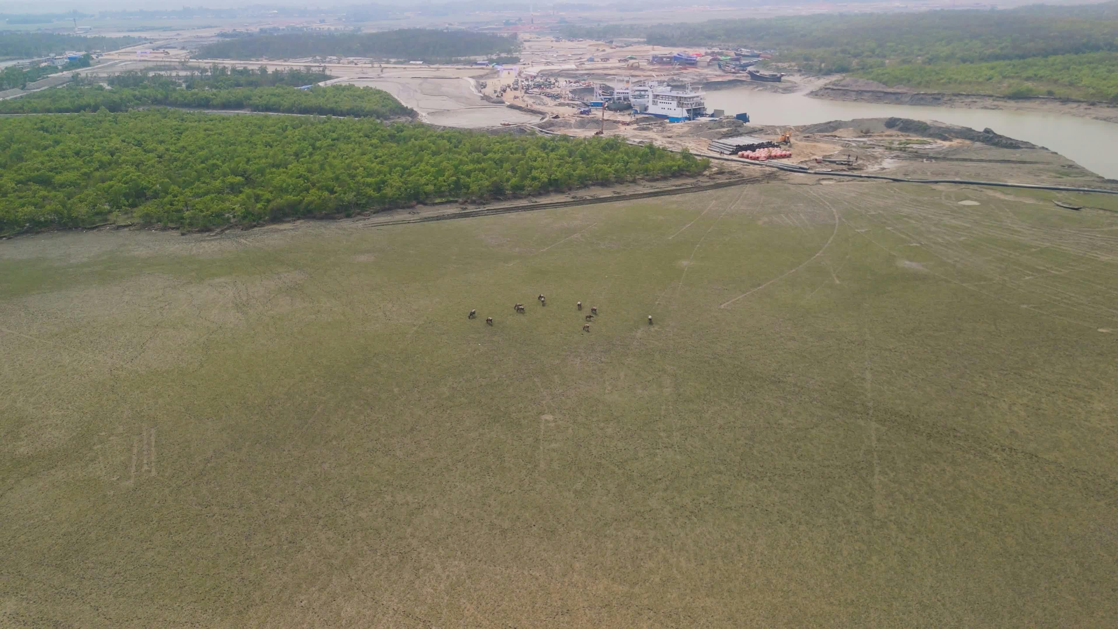 Aerial View of Chattogram-Sandwip Ferry Route Free Stock Video Footage ...