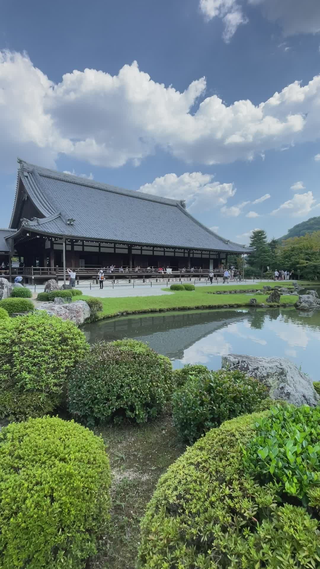 Scenic View of Traditional Japanese Temple and Garden Free Stock Video ...
