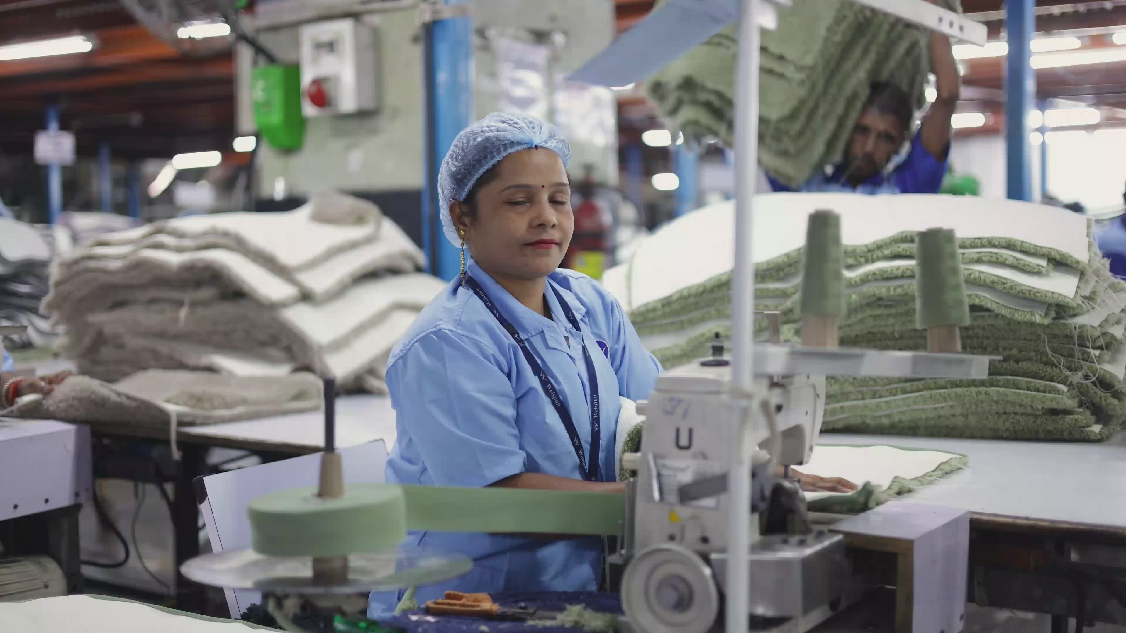 Indian Blue-Collar Workers in Textile Factory Free Stock Video Footage ...