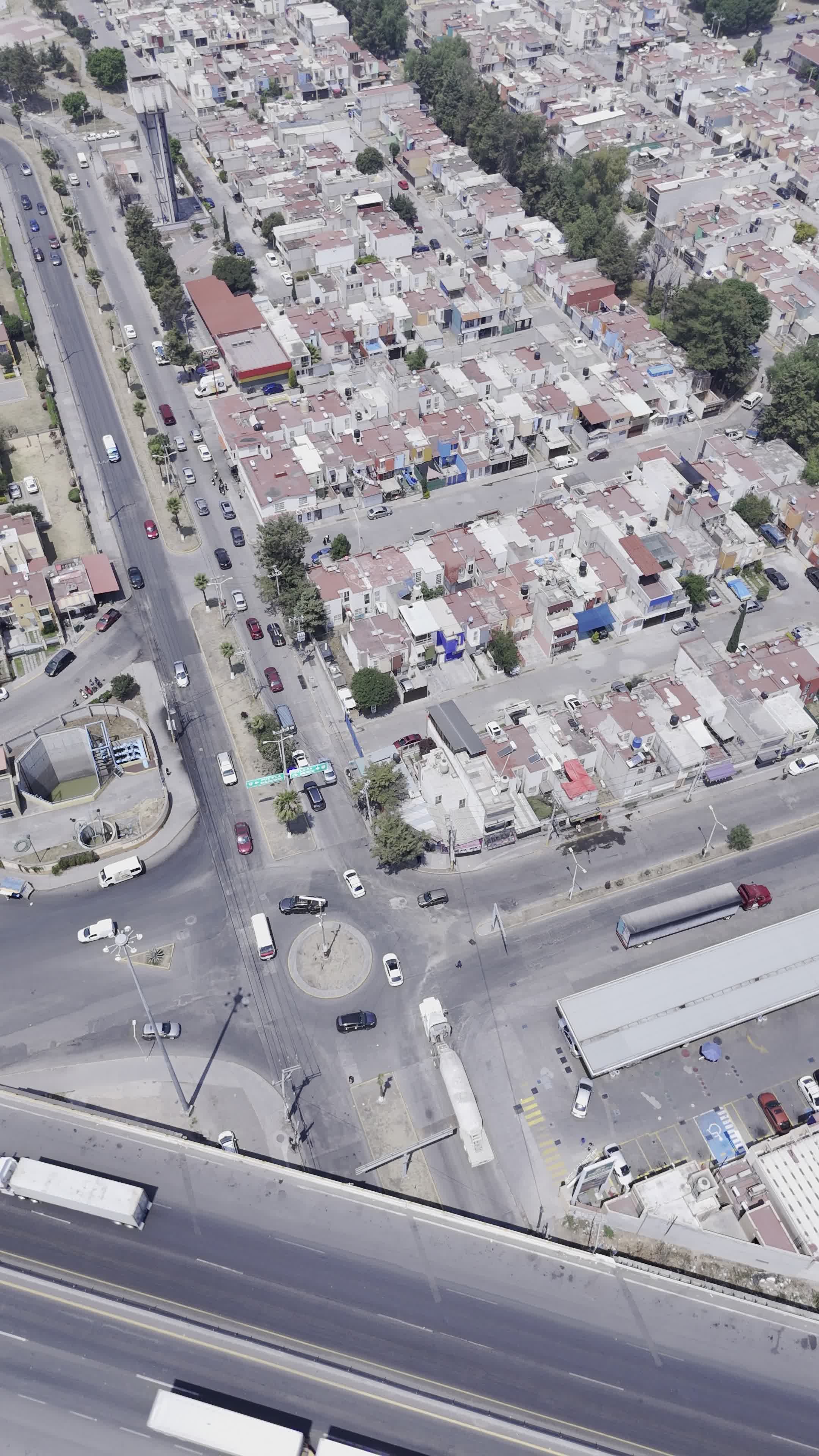 Aerial View of Busy Mexican Freeway Intersection Free Stock Video ...