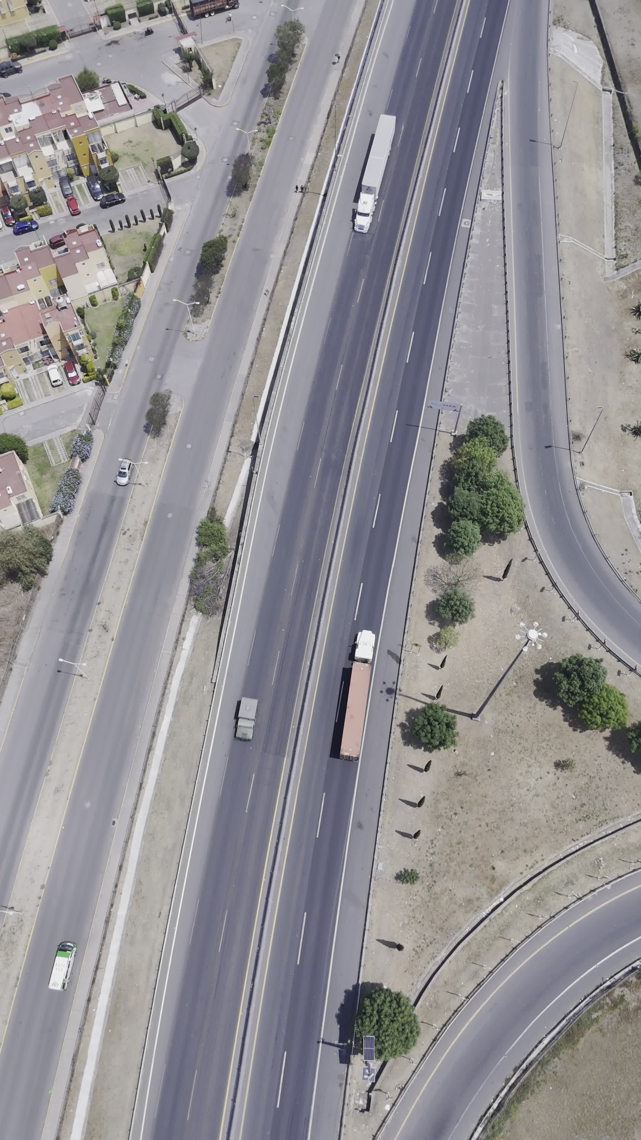 Aerial View of Busy Mexican Highway Landscape Free Stock Video Footage ...