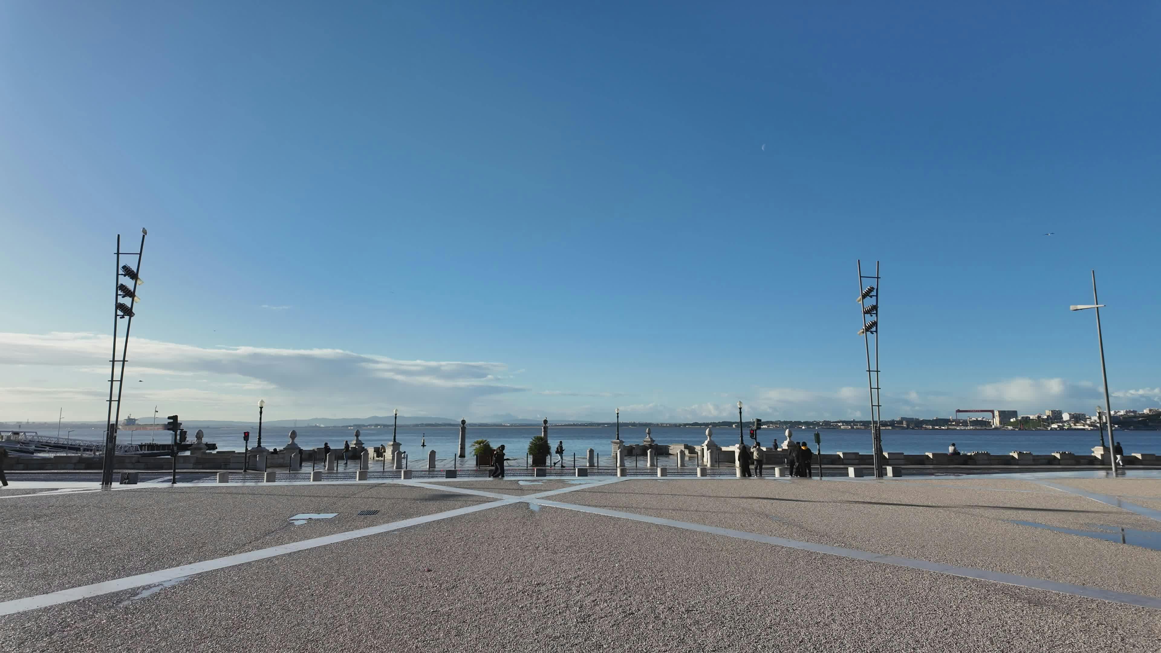 Lisbon Waterfront & Tagus River View Free Stock Video Footage, Royalty ...