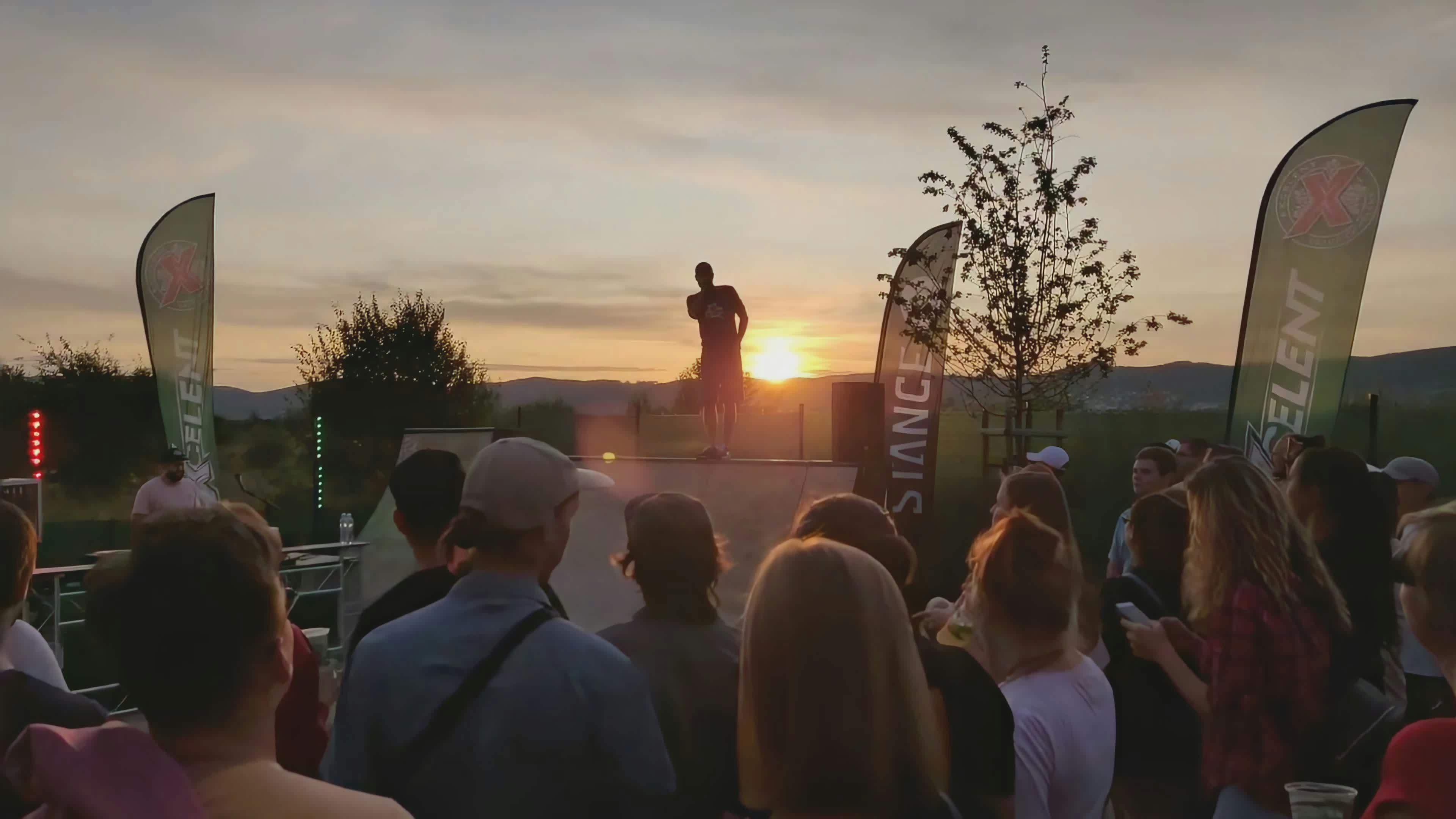 Vibrant Outdoor Concert at Sunset Free Stock Video Footage, Royalty ...