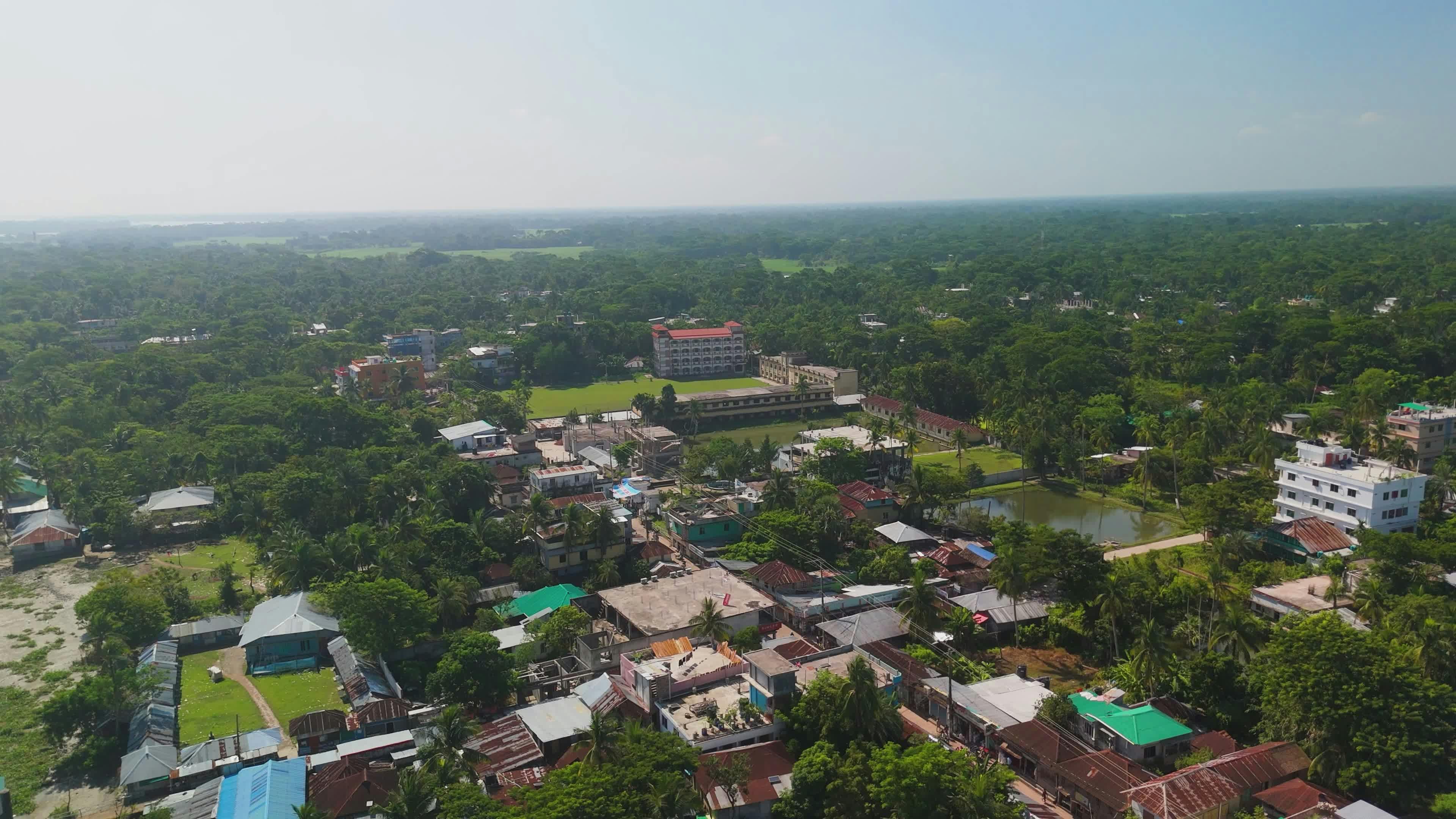 Aerial View of Morrelganj, Bagerhat, Bangladesh Free Stock Video Footage, Royalty-Free 4K & HD ...