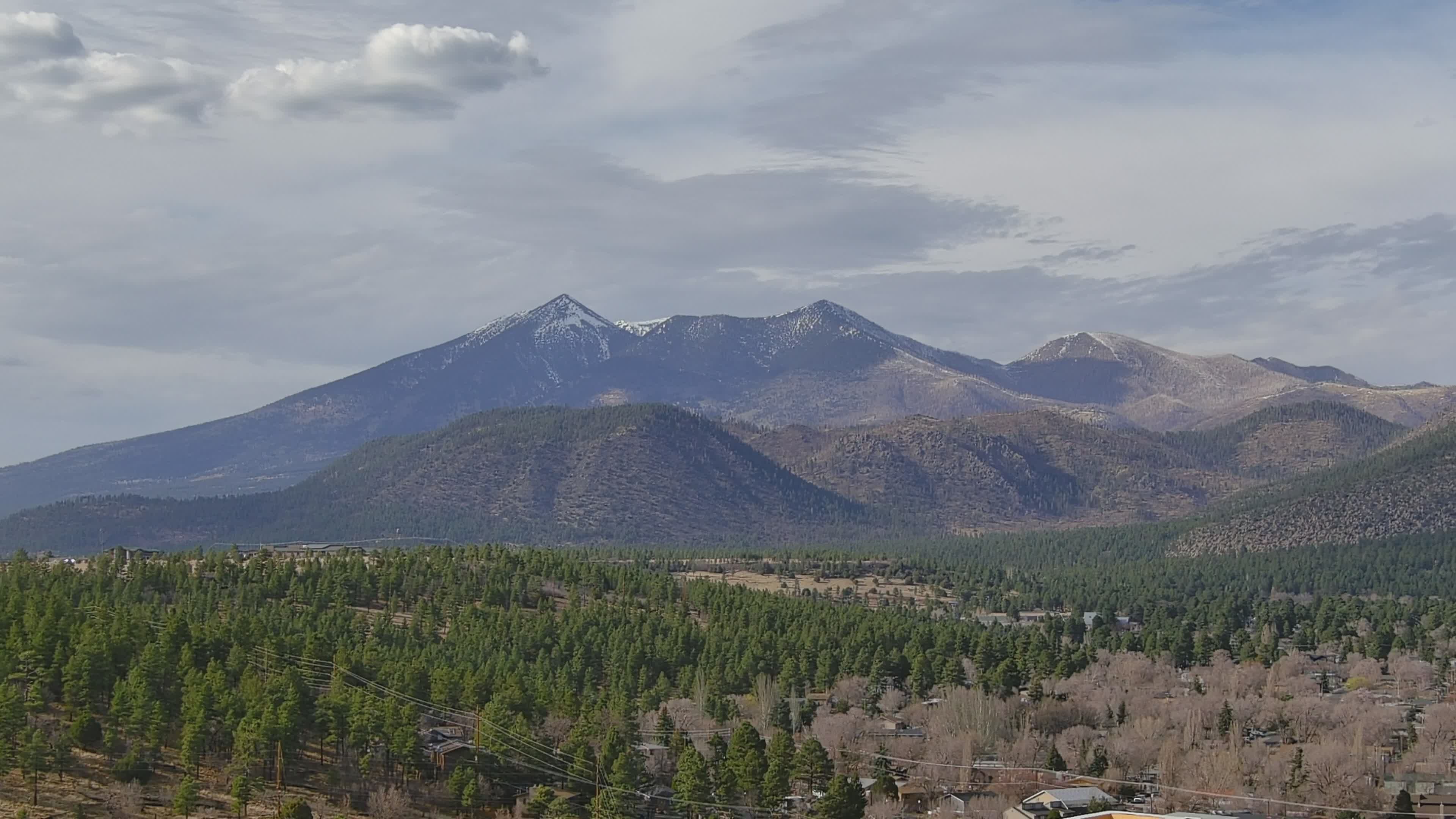 Majestic Snowcapped Peaks in Arizona Forest Free Stock Video Footage ...