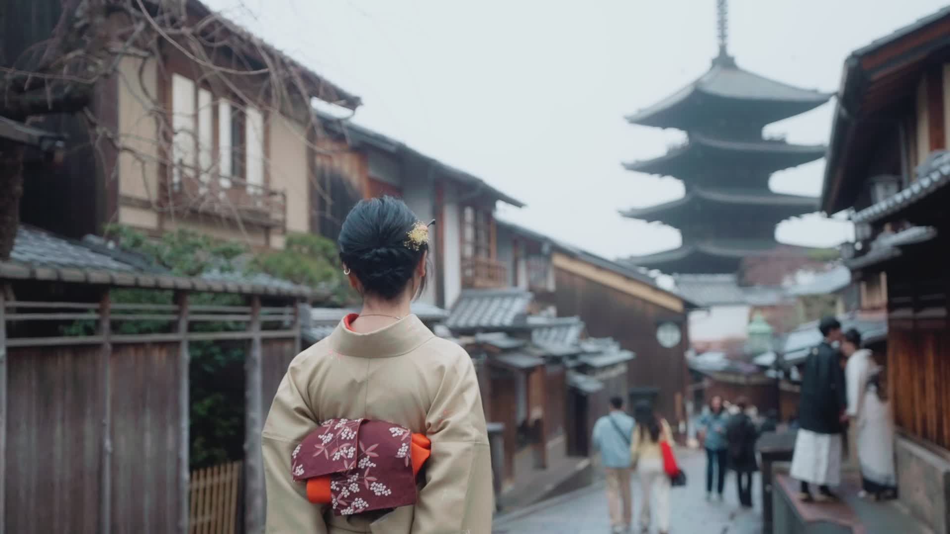 Traditional Scene in Historic Kyoto, Japan Free Stock Video Footage ...