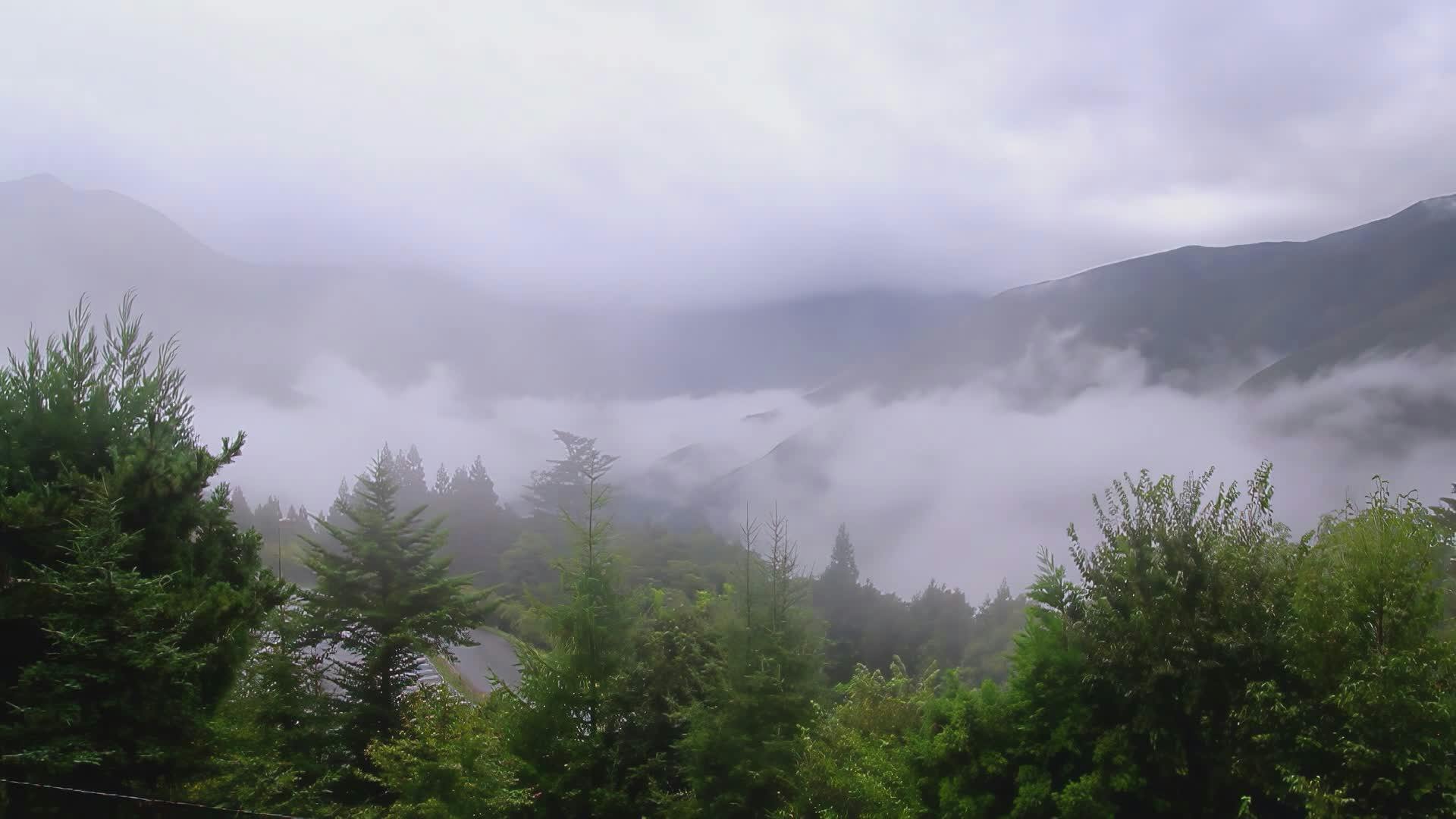 Foggy Mountains in Chichibu, Japan at Dawn Free Stock Video Footage ...