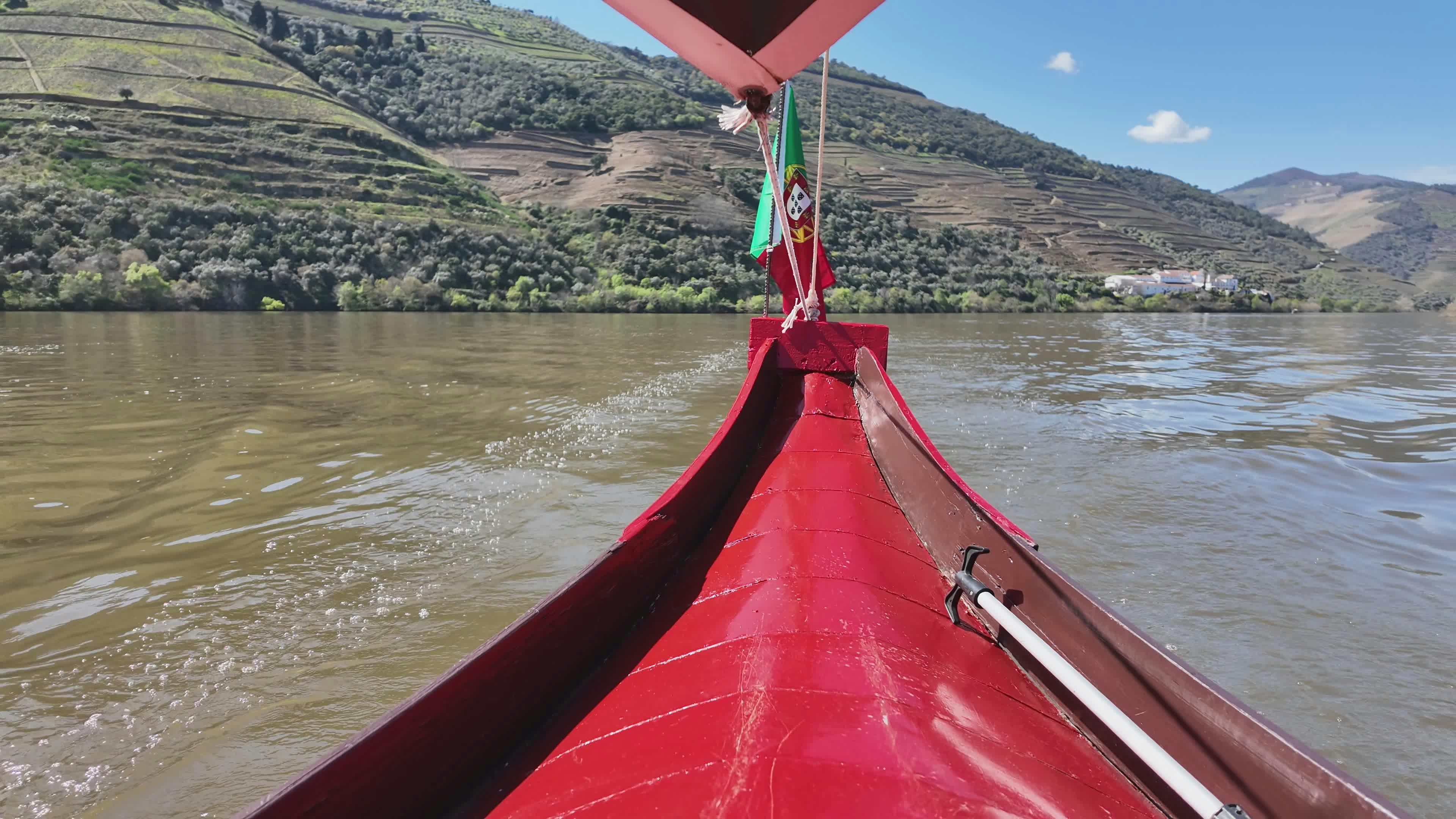 Scenic Douro River Boat Ride Through Vineyards Free Stock Video Footage ...
