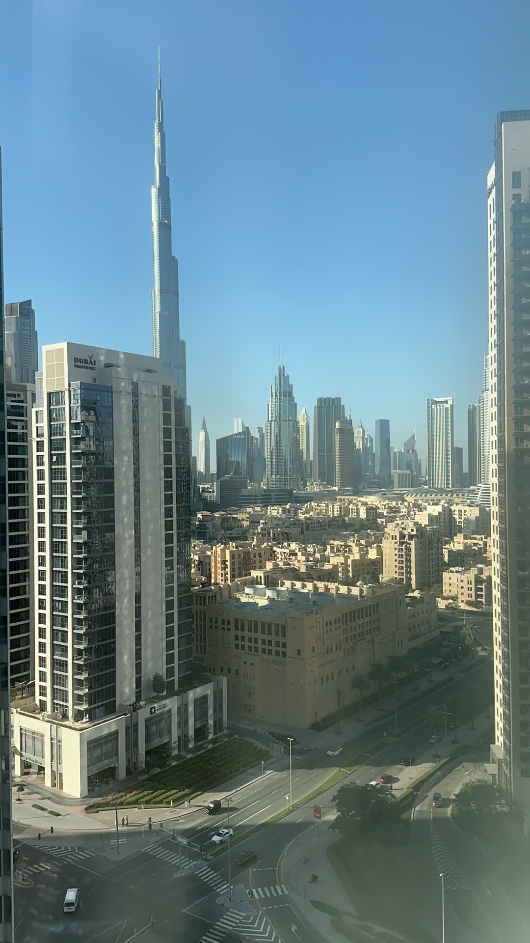 Stunning Aerial View of Burj Khalifa Dubai Skyline Free Stock Video ...
